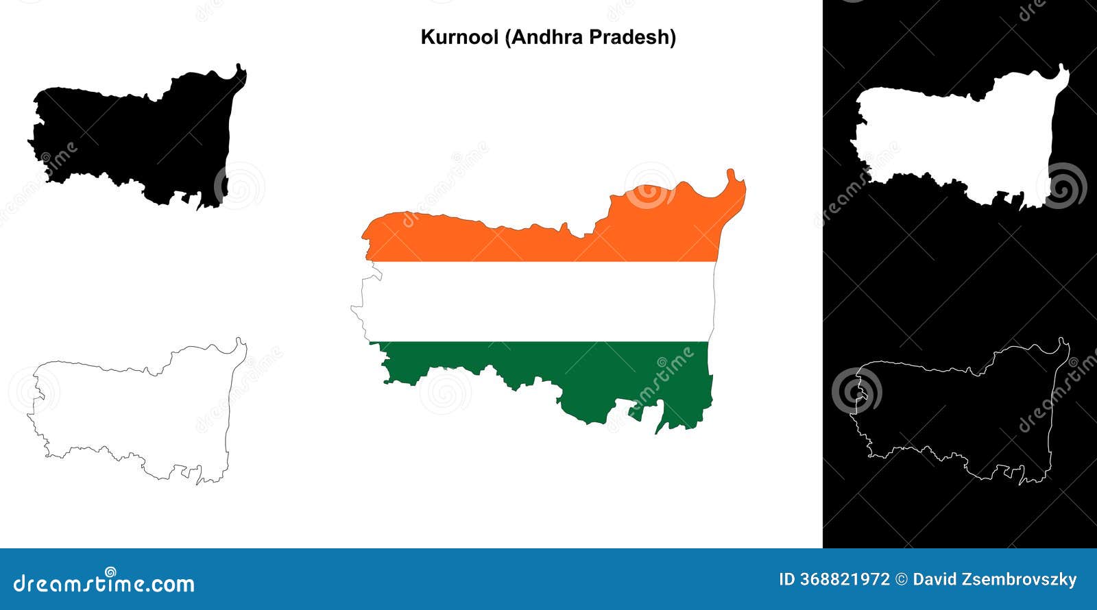 Kurnool District Andhra Pradesh State, Republic Of India Map Vector ...