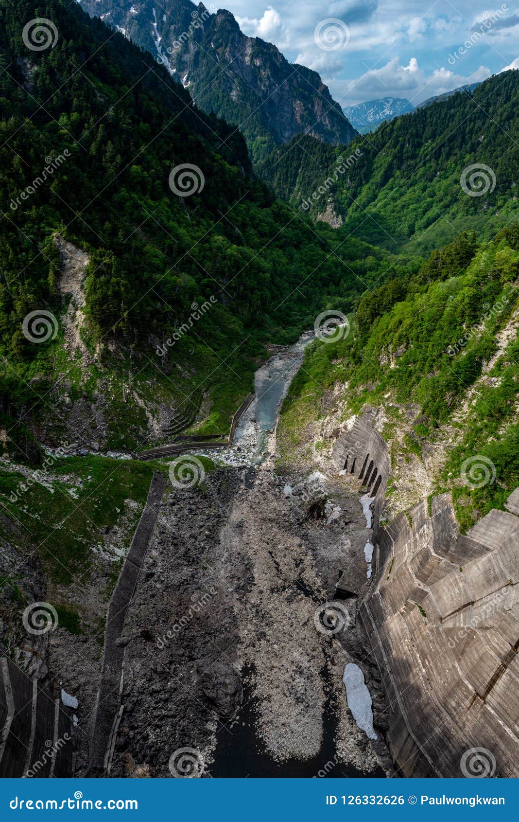 Kurobe dam, Japan stock photo. Image of hiking, panorama - 126332626