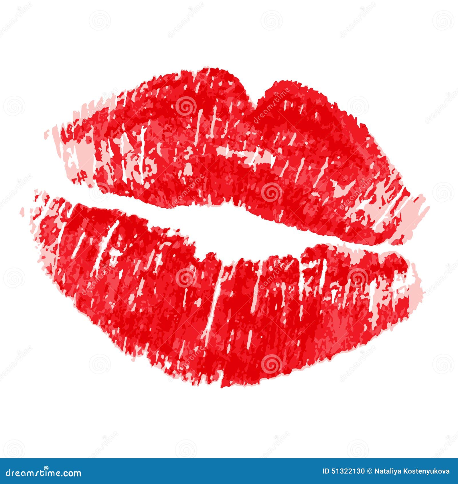 Kus vector illustratie. Illustration of vector, lippen - 51322130