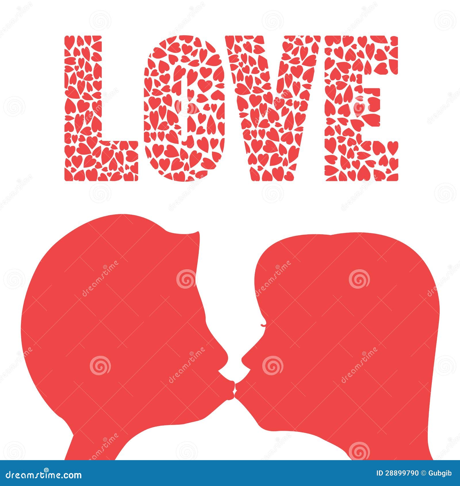 Kus van liefde vector illustratie. Illustration of hart - 28899790