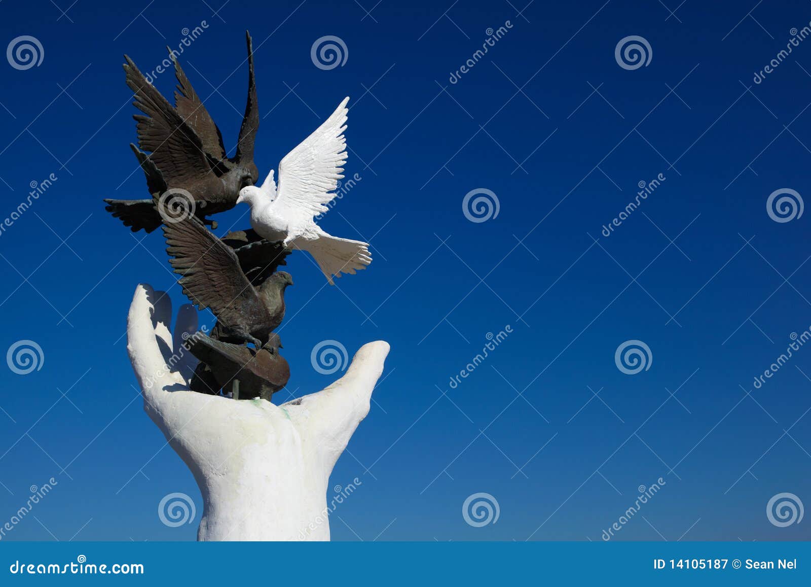 Kusadasi Peace monument stock image. Image of doves, landmark - 14105187