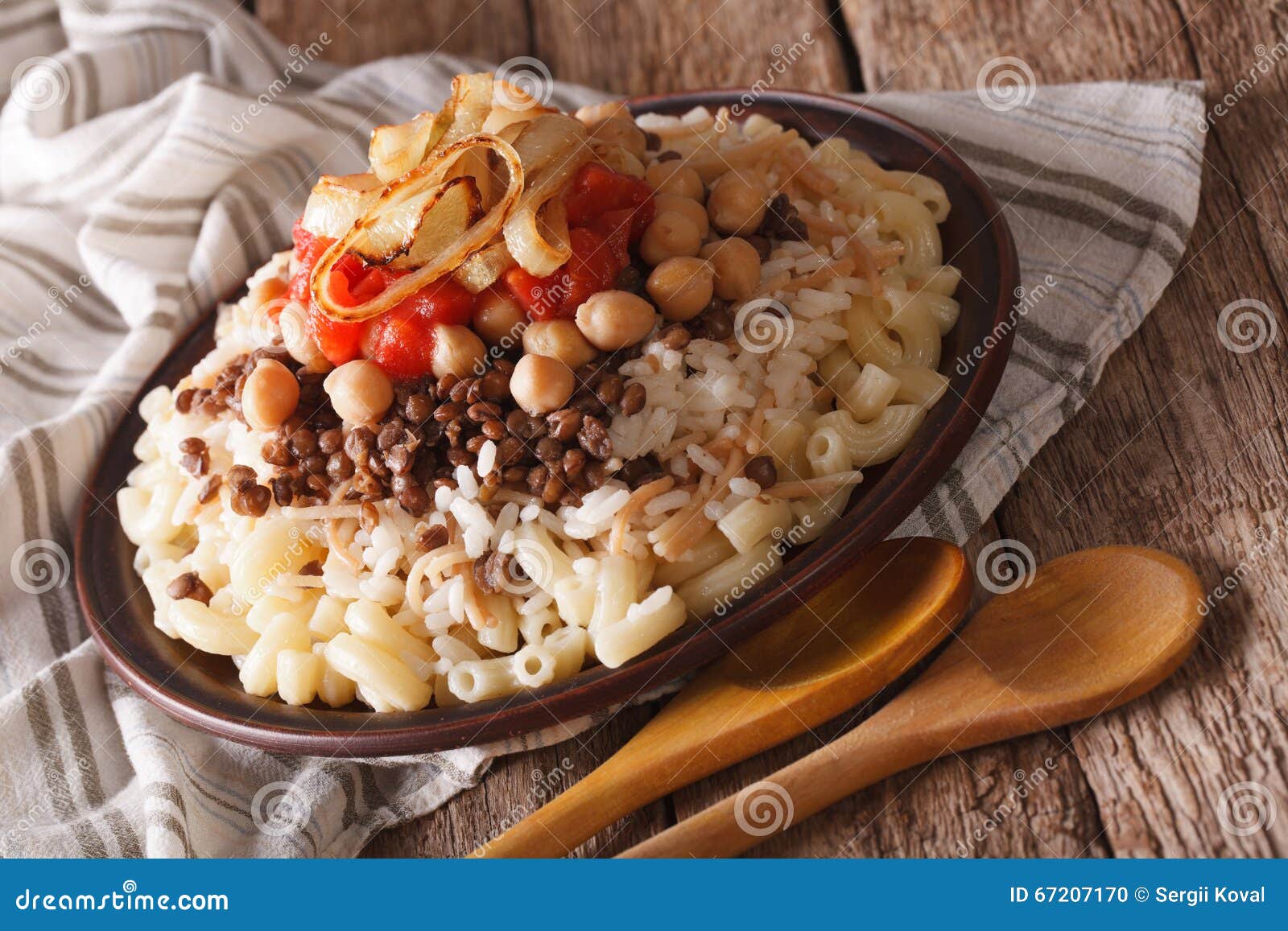 Rice And Pasta With Vegetables And Chicken. Asian Food Stock Image ...