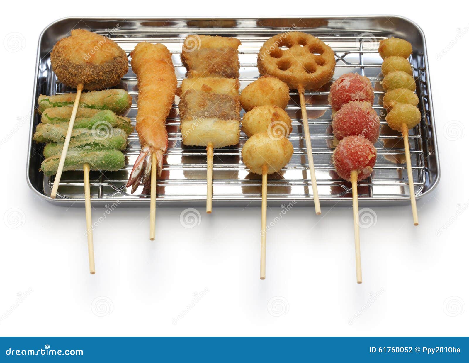 Kushiage, japanese food stock photo. Image of batter - 61760052
