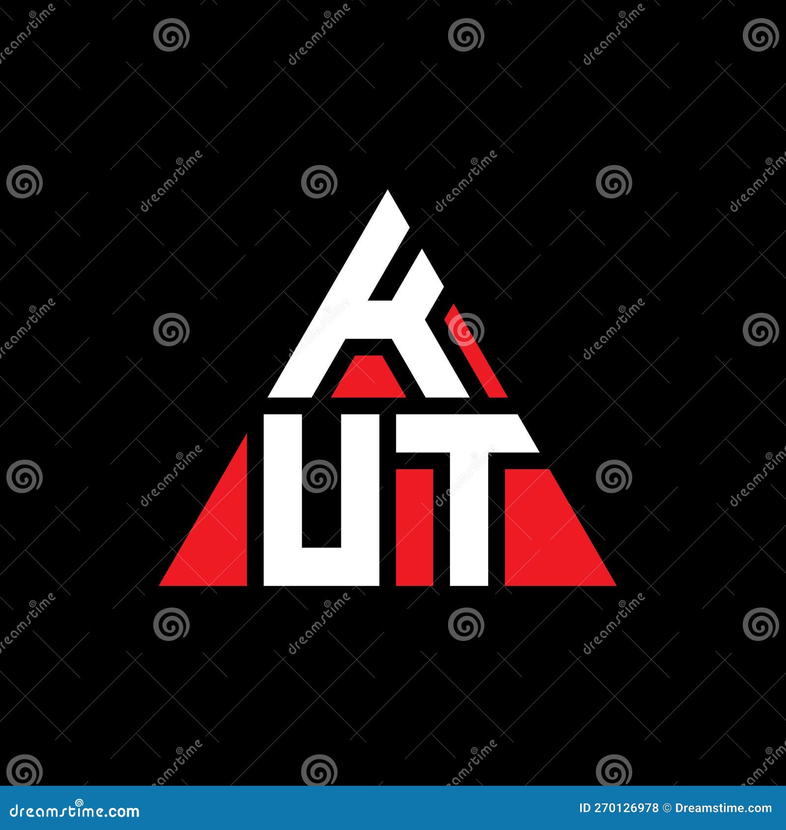 KUT Triangle Letter Logo Design With Triangle Shape. KUT Triangle Logo ...