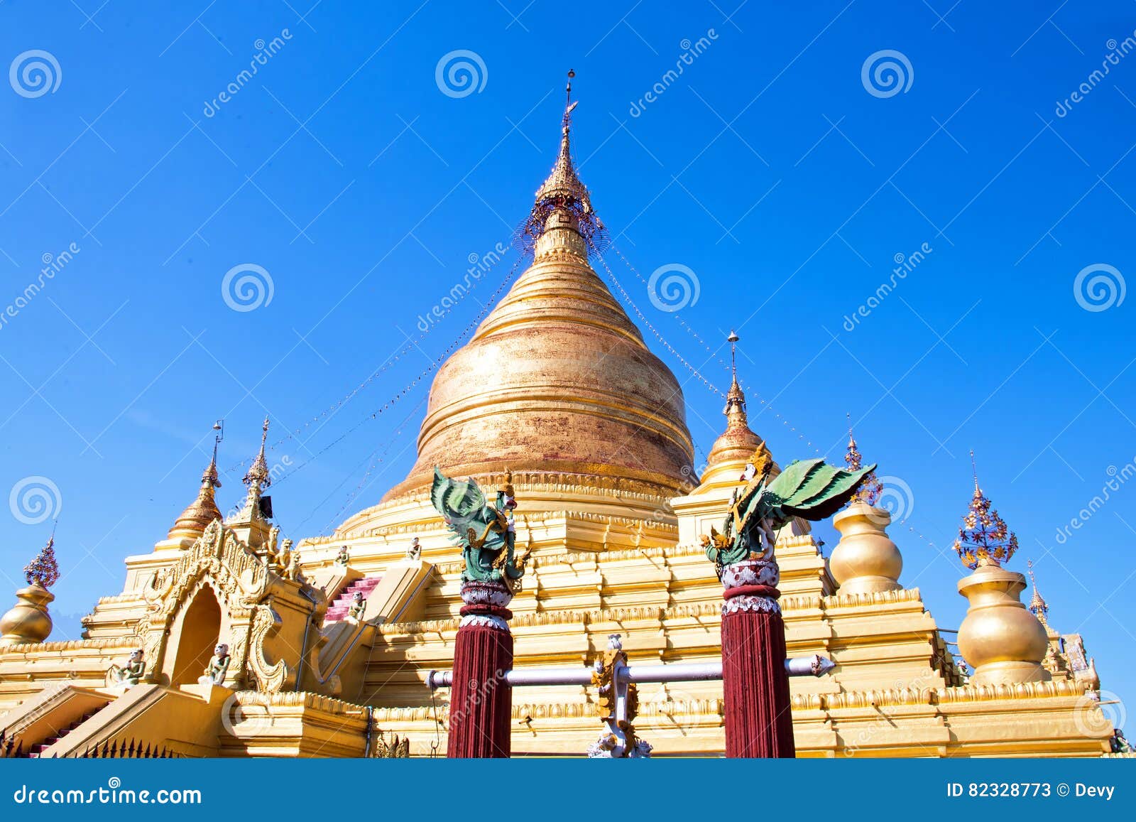 Kuthodaw Temple in Mandalay, Myanmar Stock Image - Image of mandalay ...