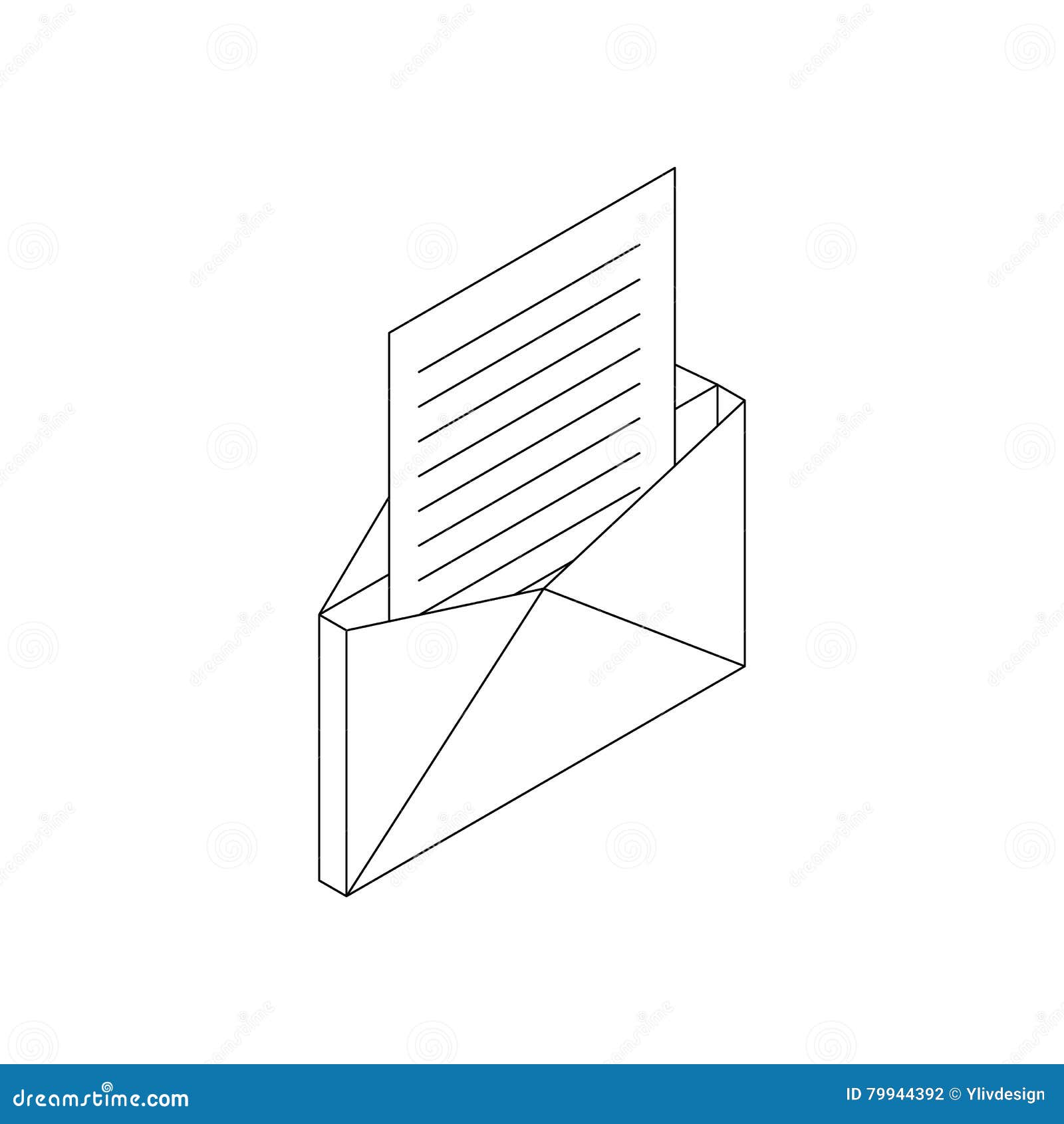 Kuvert Med Arket Av Papperssymbolen Vektor Illustrationer ...