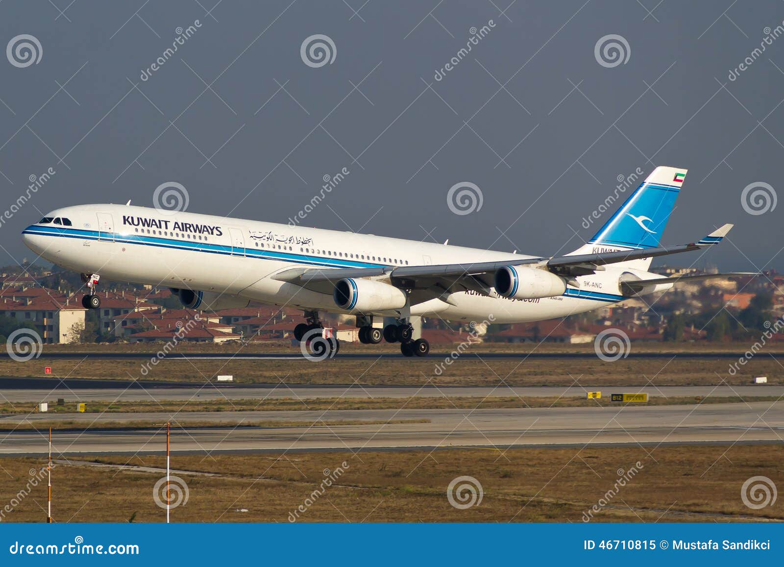 Kuwait Airways Airbus A340 editorial image. Image of blue - 46710815