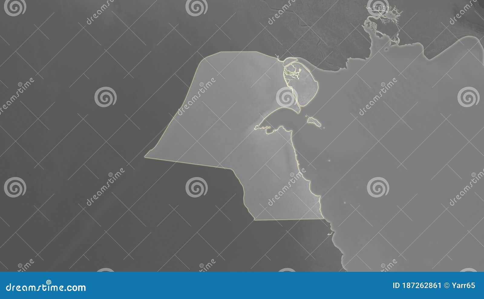 Kuwait - Grayscale. Composition Stock Illustration - Illustration of ...