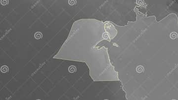 Kuwait - Grayscale. Composition Stock Illustration - Illustration of ...