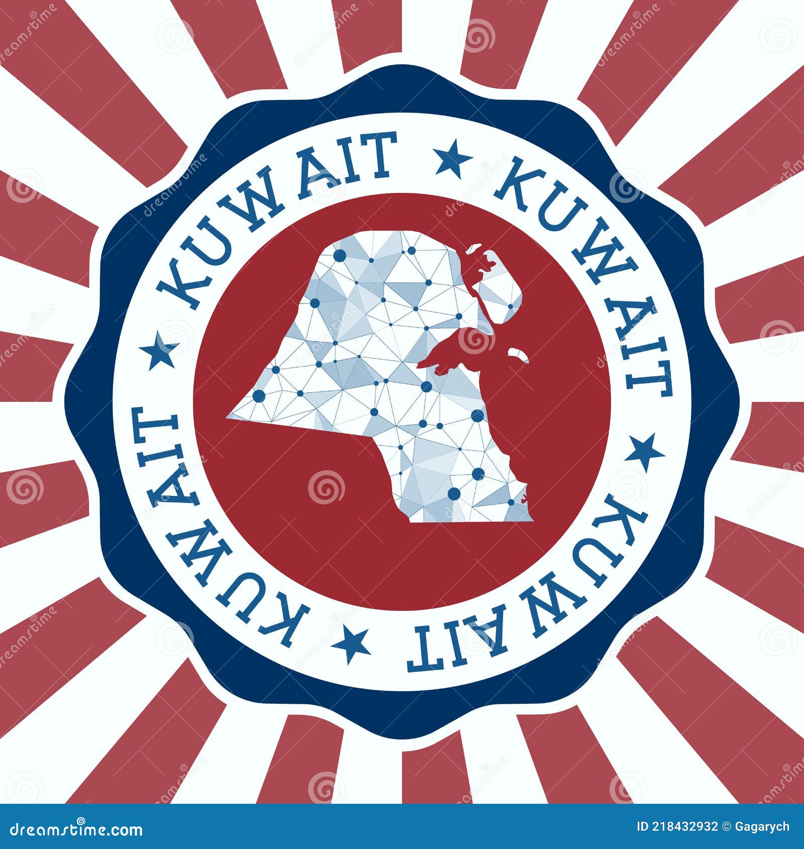 Kuwait Badge. stock vector. Illustration of infographic - 218432932
