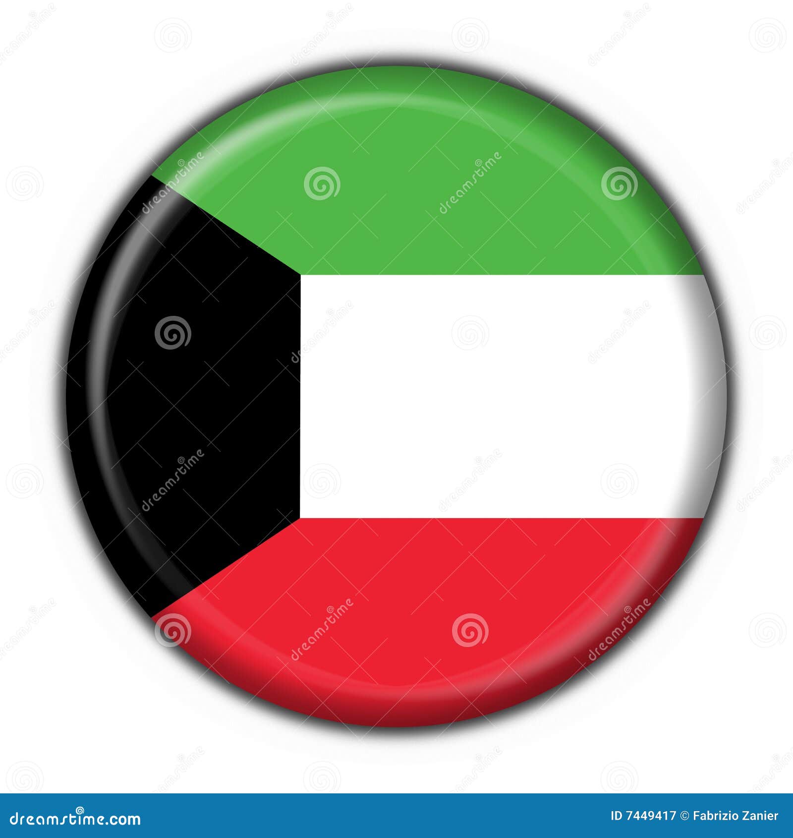 Kuwait Button Flag Round Shape Stock Illustration - Illustration of ...