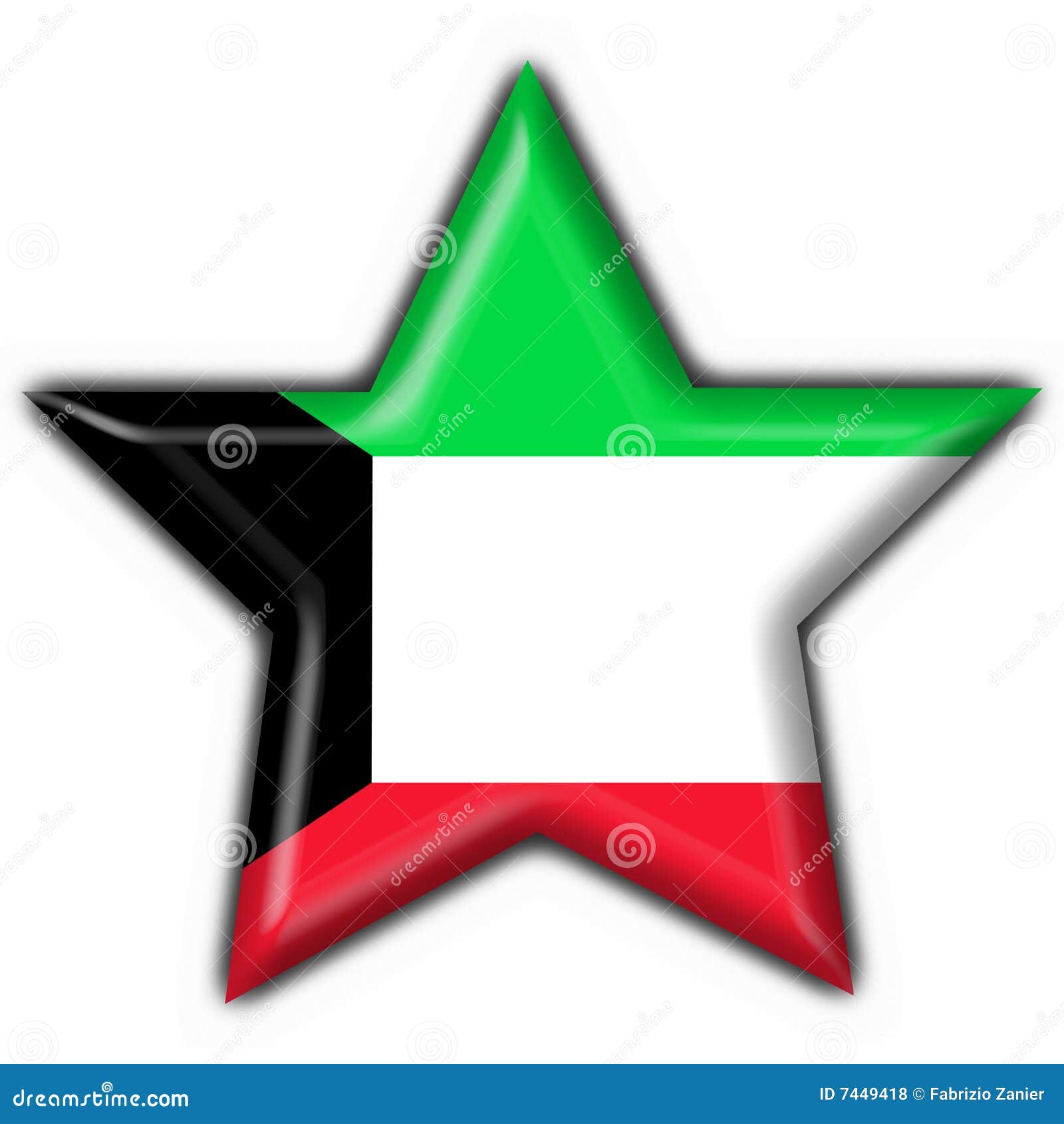 Kuwait Button Flag Star Shape Stock Illustration - Illustration of ...