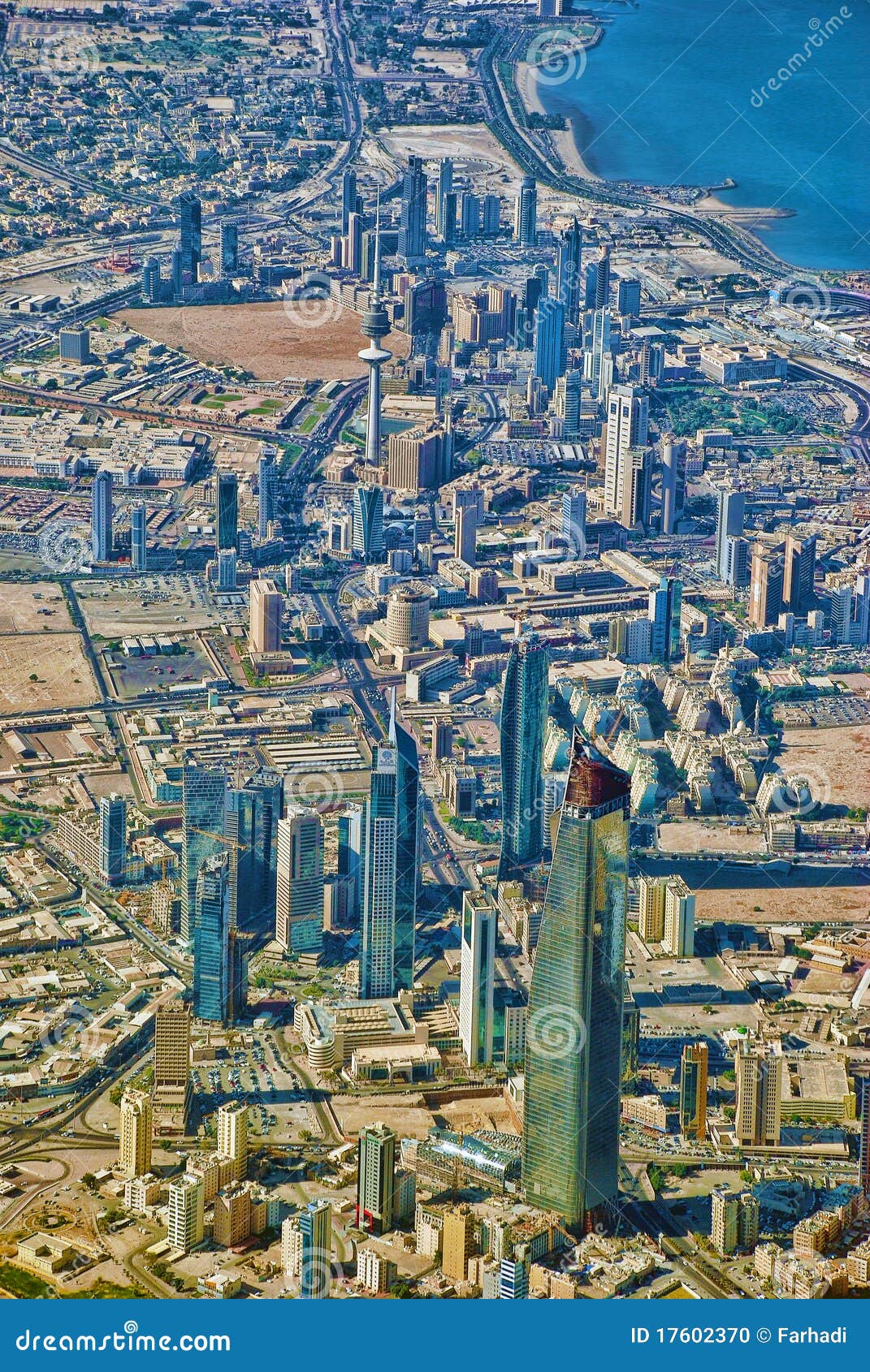 Kuwait city skyline stock photo. Image of house, middle - 17602370