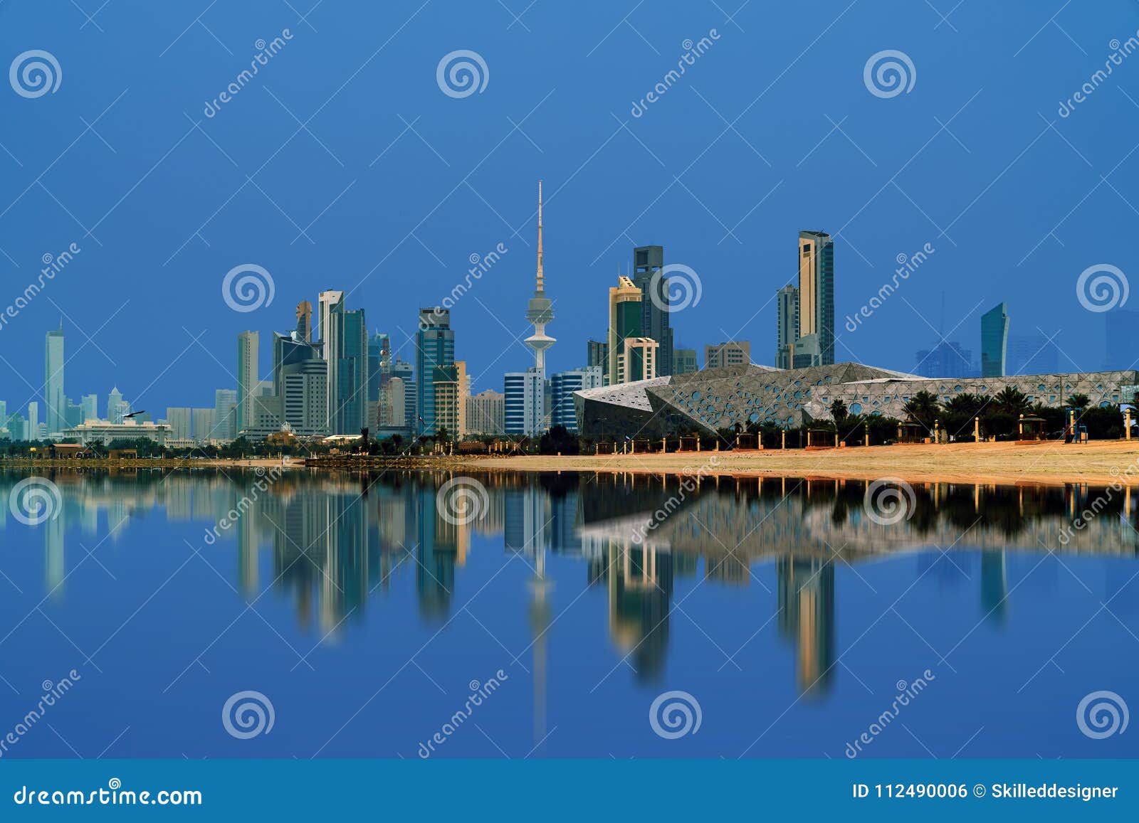 Kuwait City View during Sunset Stock Photo - Image of arab, city: 112490006