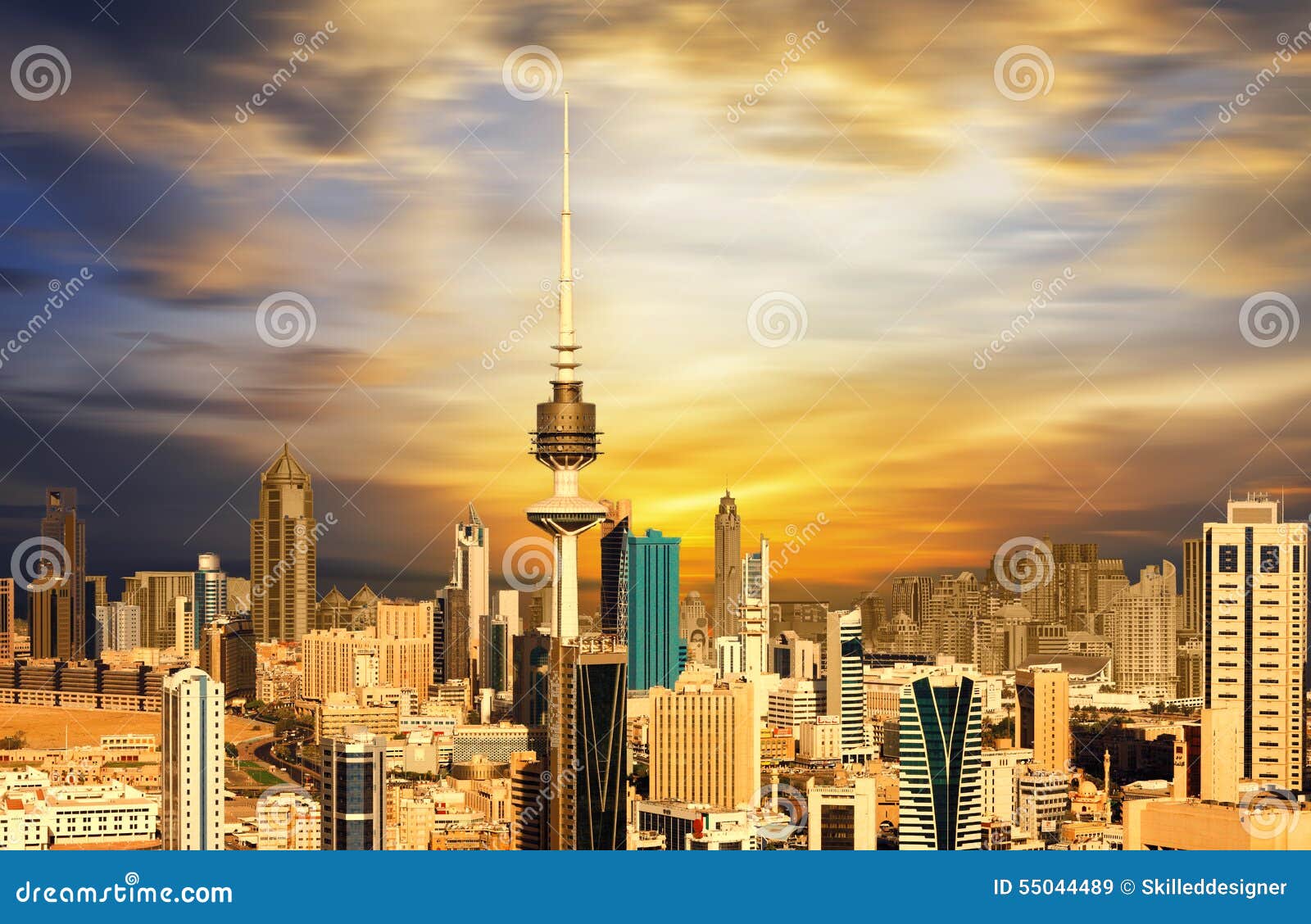 Kuwait city stock image. Image of gulf, estate, liberation - 55044489