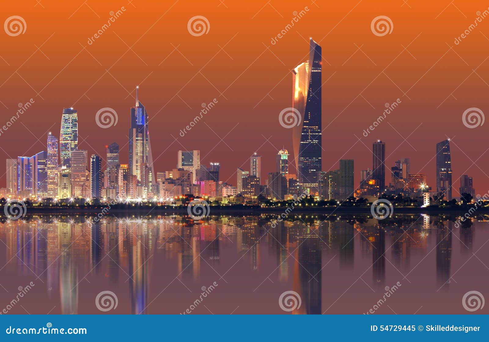 Kuwait: Skyline Of The Downtown Stock Image | CartoonDealer.com #18746953