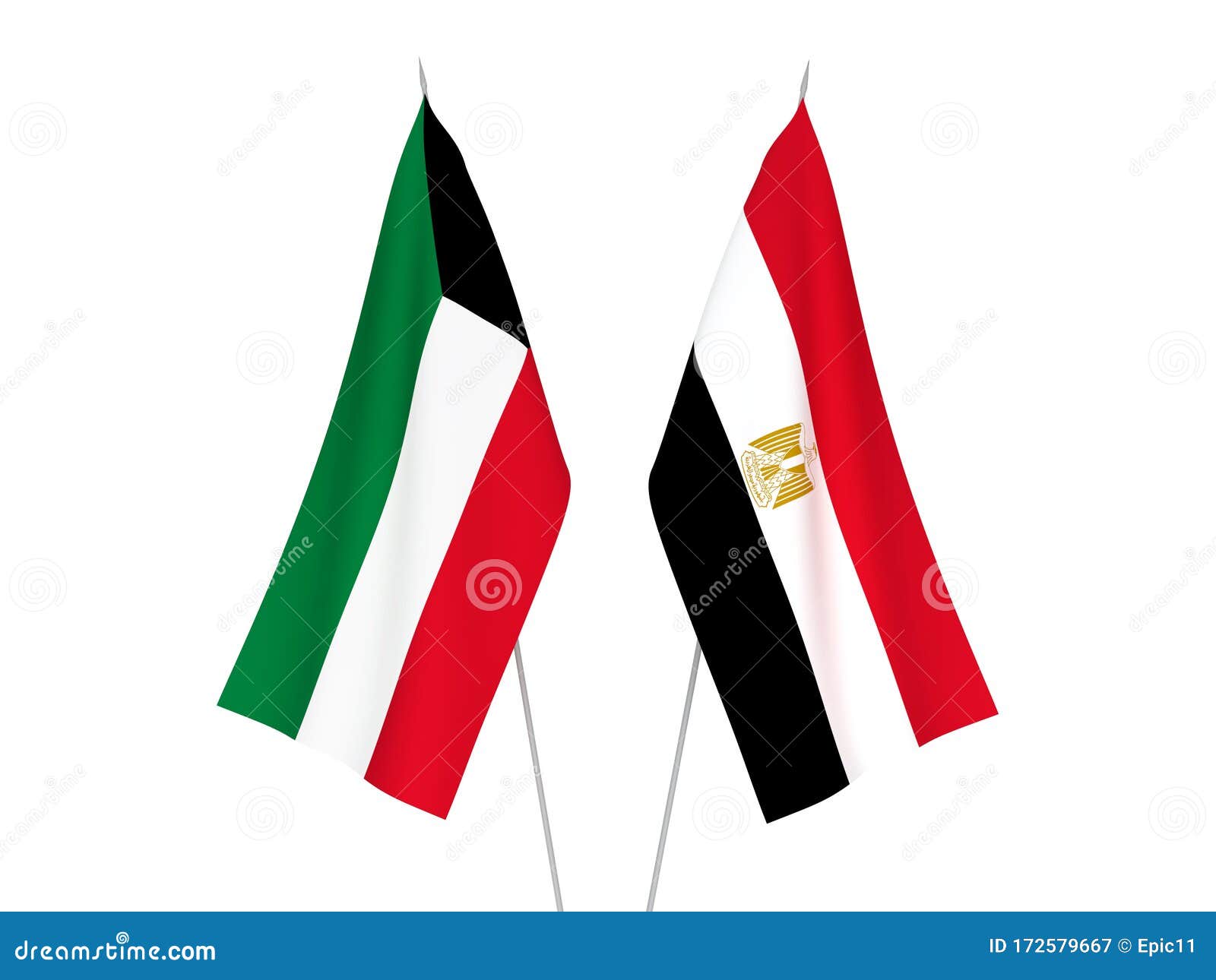 Kuwait and Egypt flags stock illustration. Illustration of kuwait ...