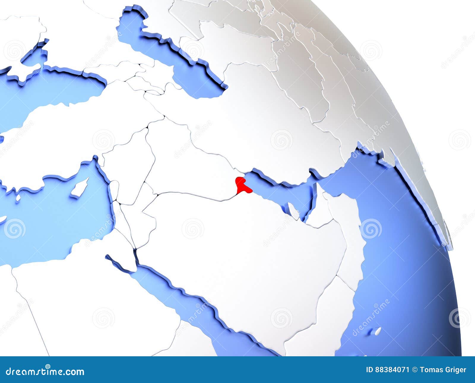 Kuwait on elegant globe stock illustration. Illustration of ...