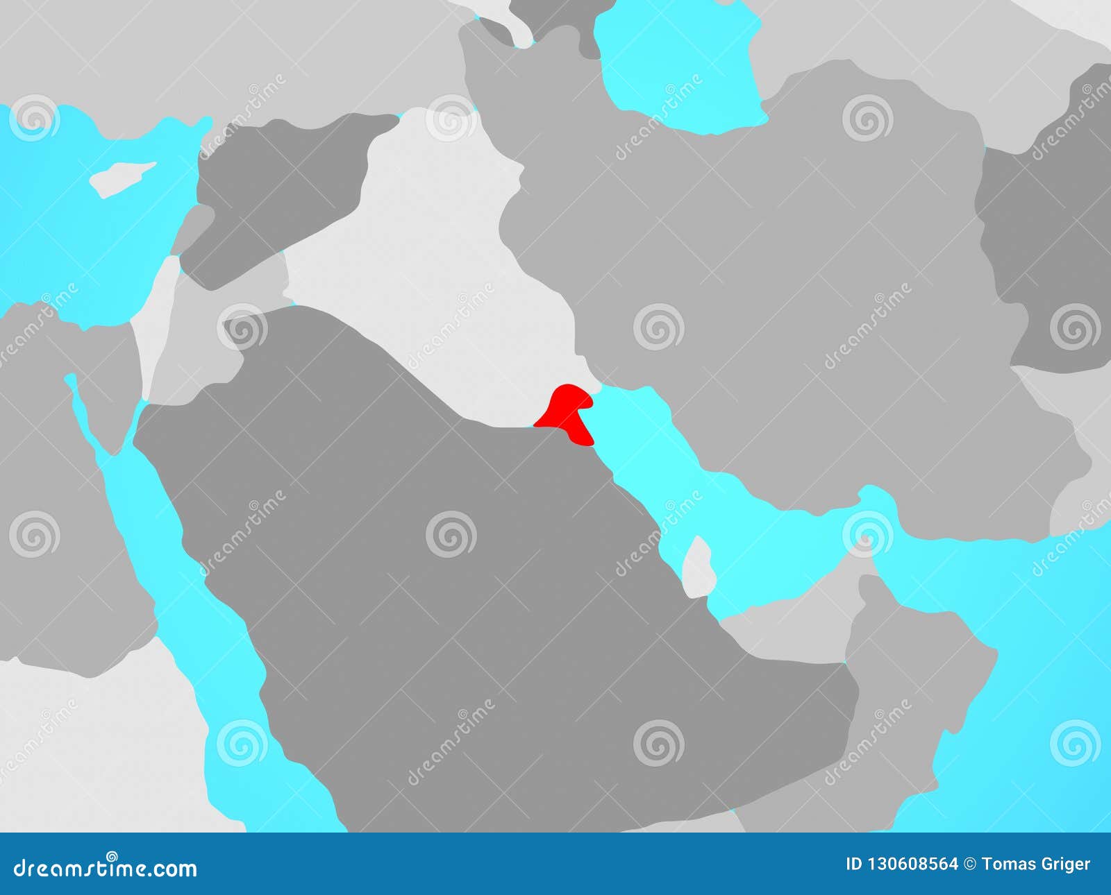 Kuwait en mapa stock de ilustración. Ilustración de kuwait - 130608564