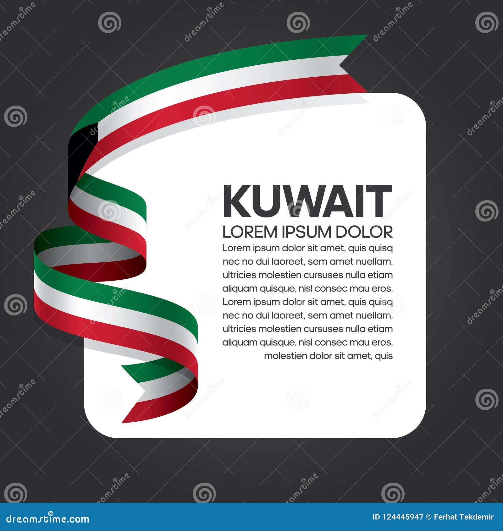 Kuwait Flag. Official Colors. Correct Proportion. Vector ...