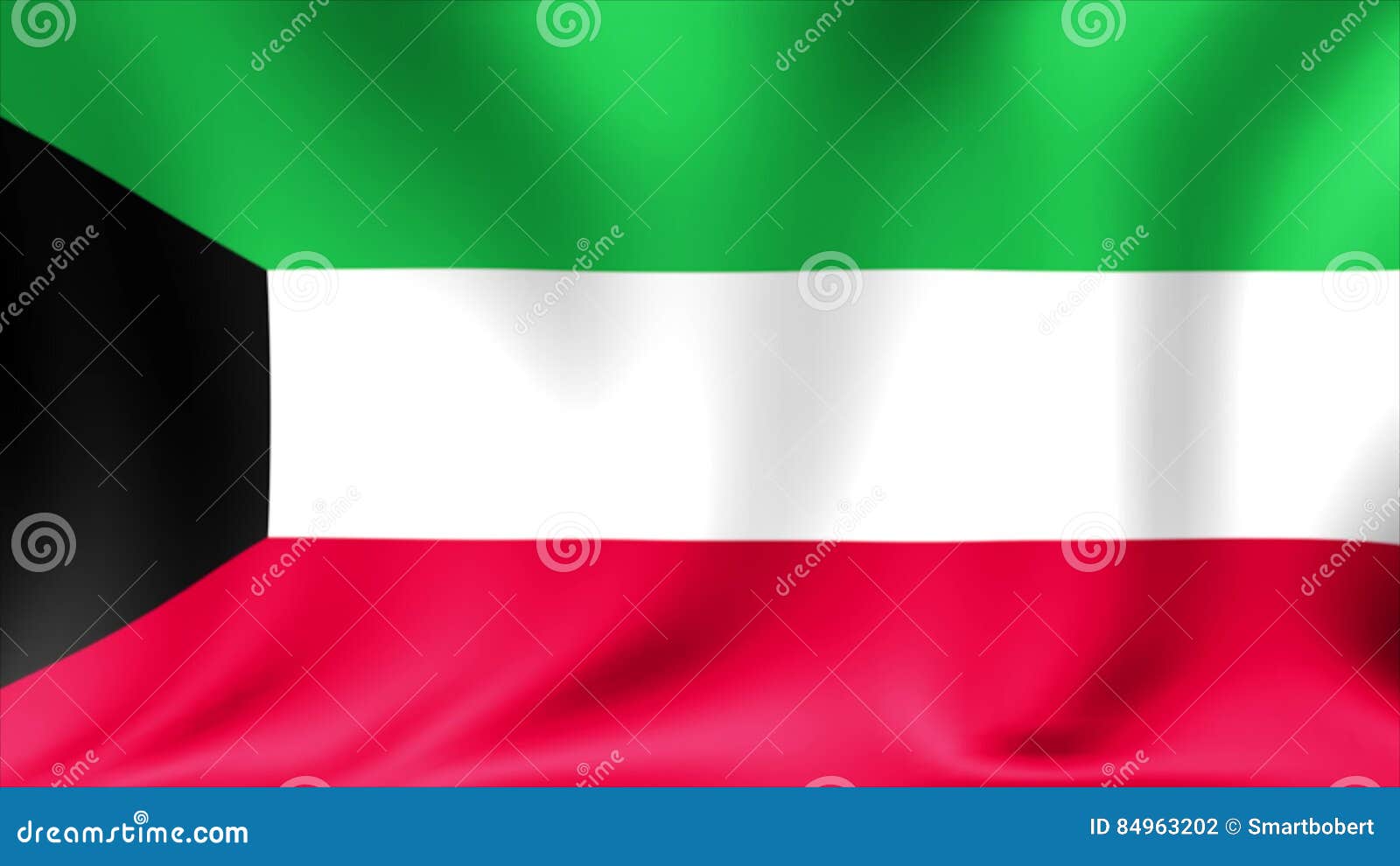 Kuwait Flag. Background Seamless Looping Animation. 4K High Definition ...