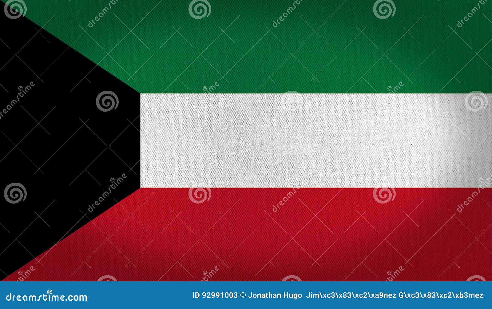Kuwait flag stock illustration. Illustration of left - 92991003