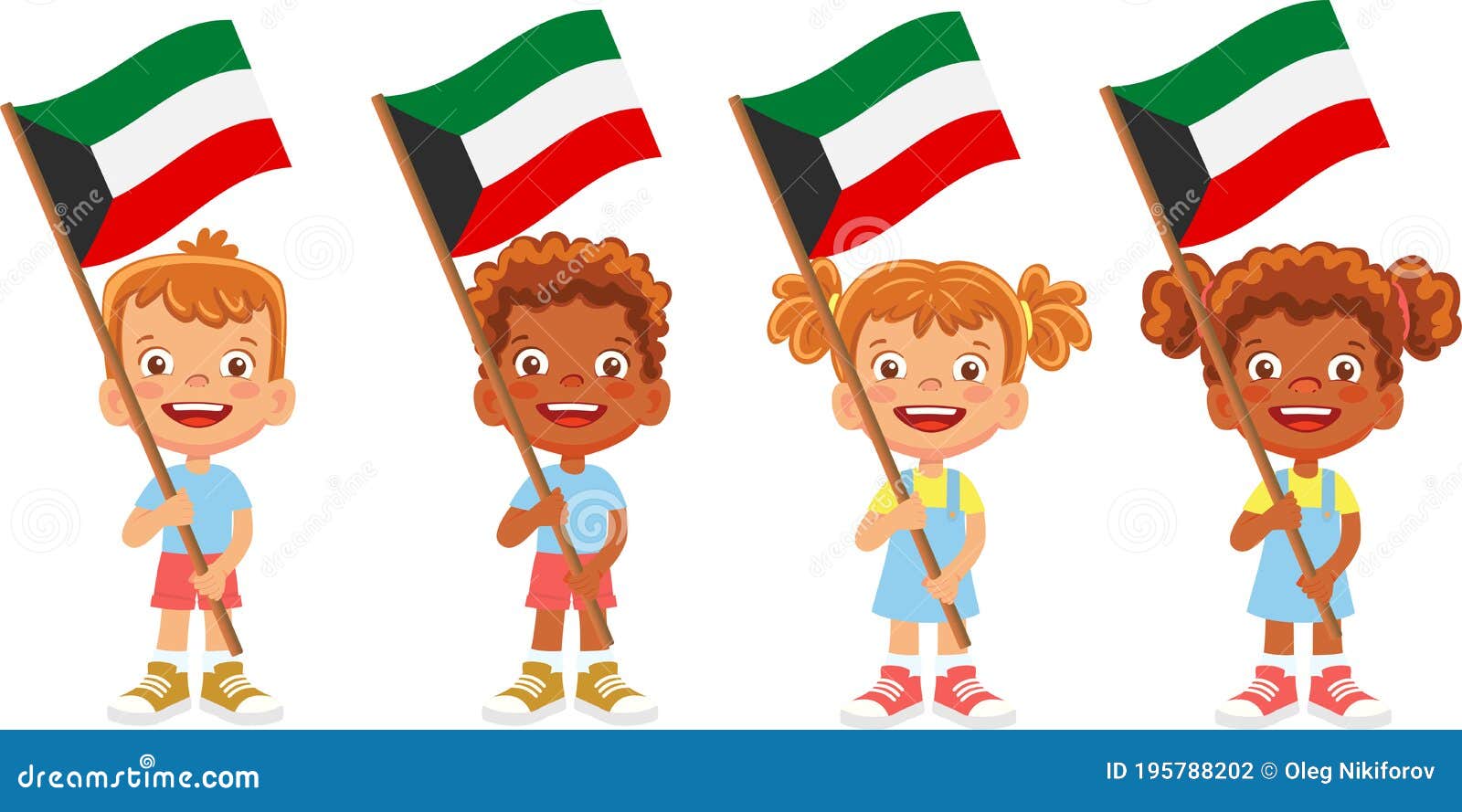 Kuwait Flag And Map Royalty-Free Cartoon | CartoonDealer.com #146348804
