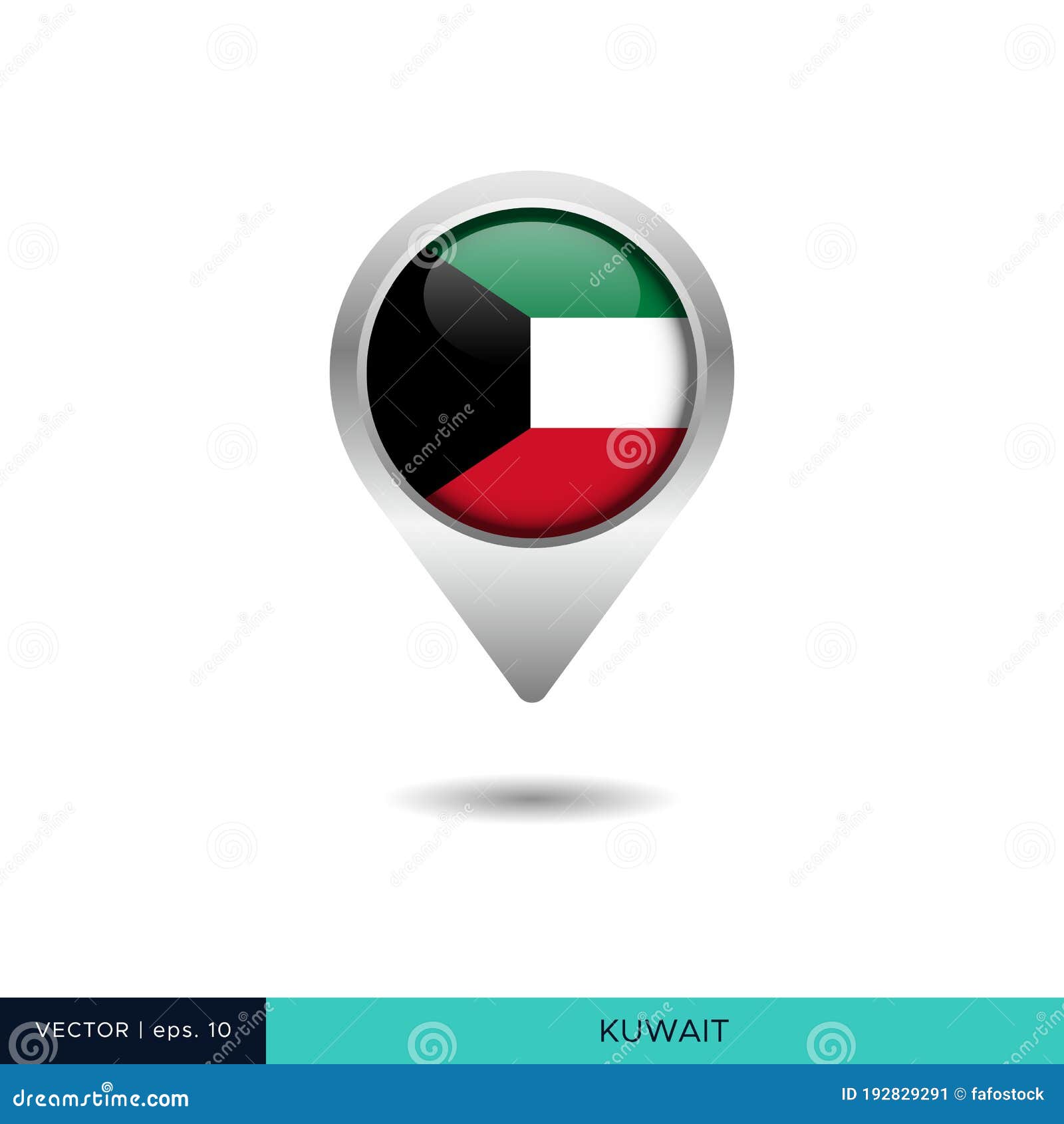 Kuwait Flag Map Pin Vector Design Template. Stock Vector - Illustration ...