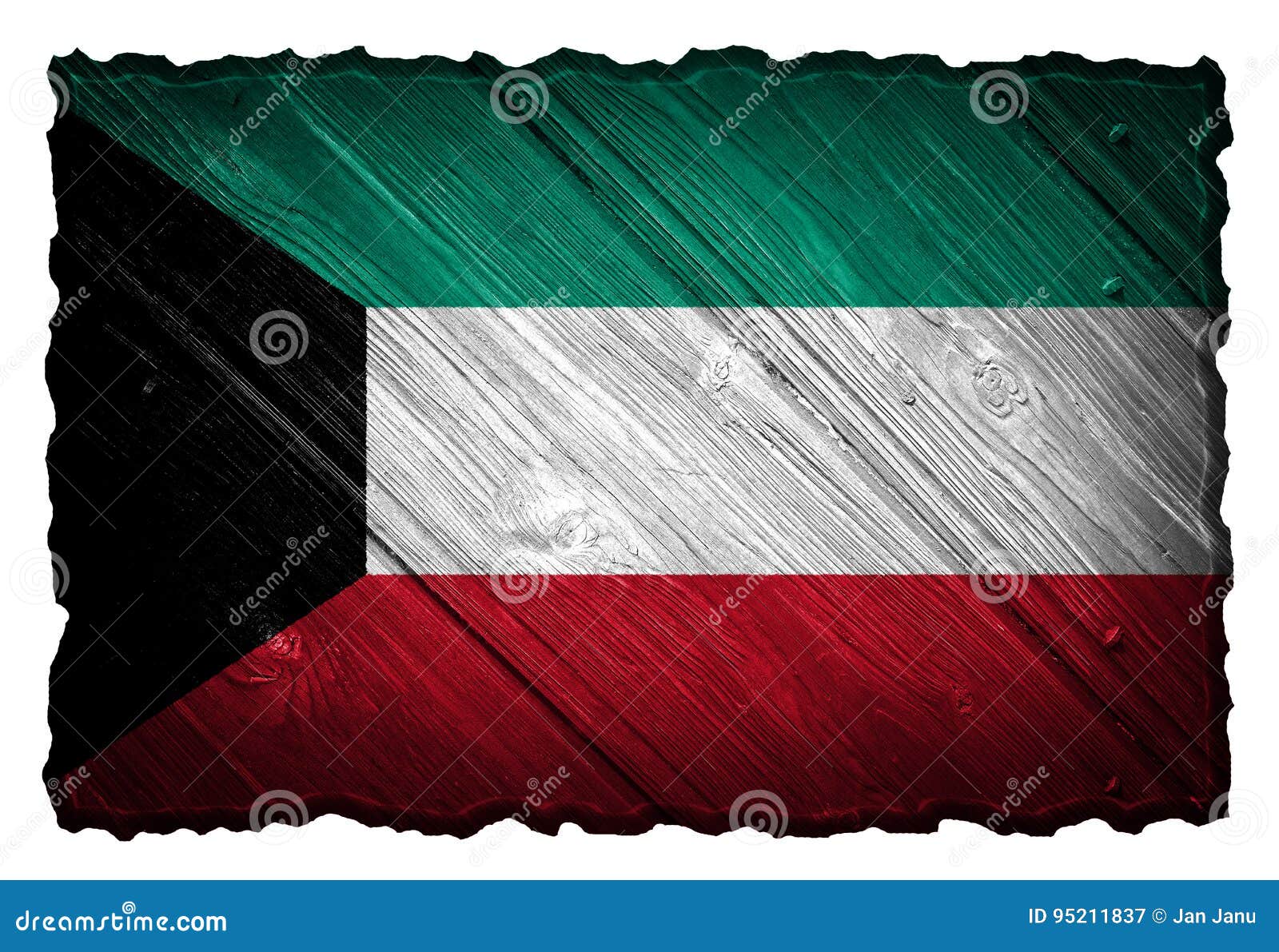 Kuwait flag stock image. Image of painting, pattern, instruction - 95211837