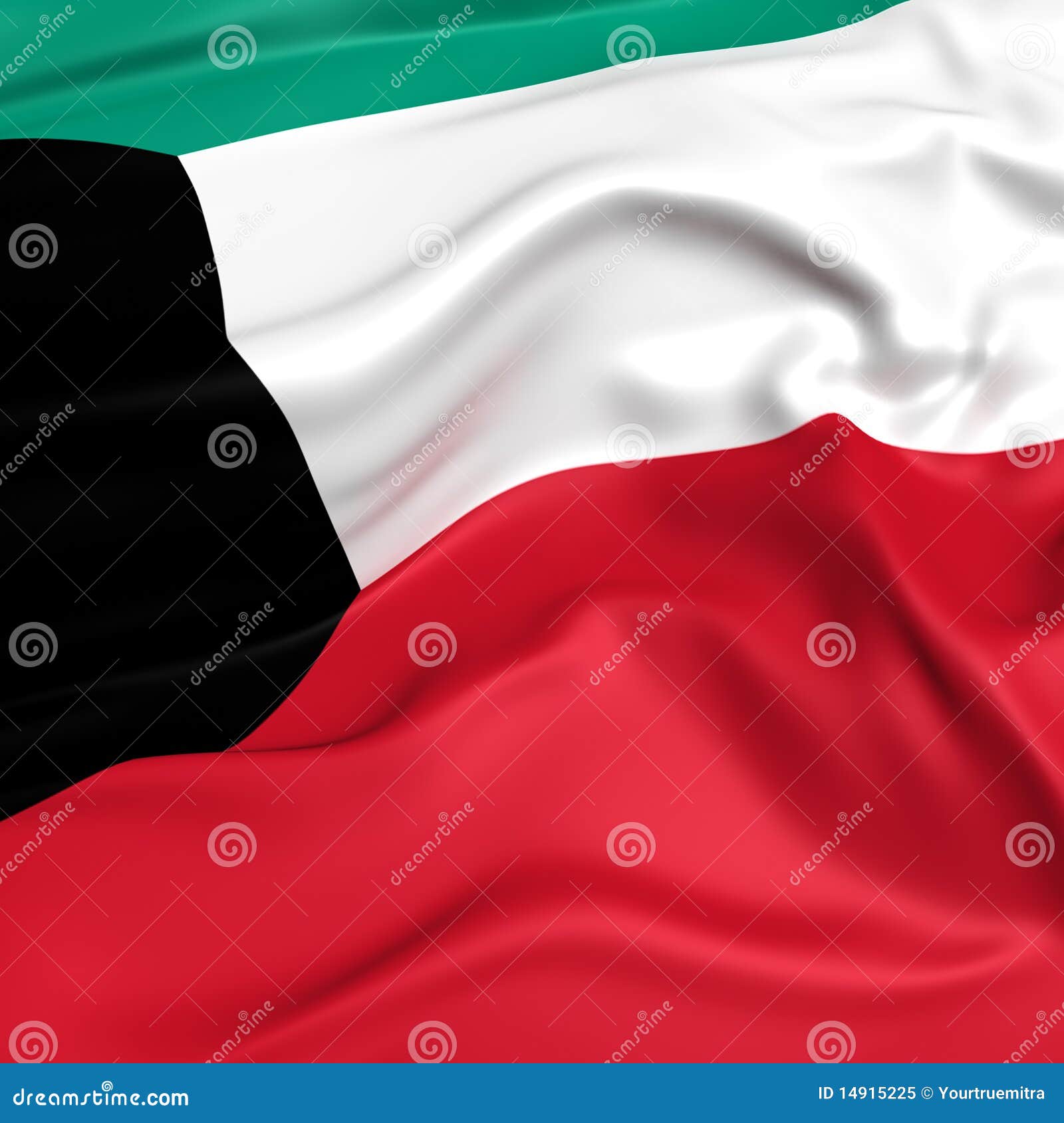 Kuwait flag picture stock illustration. Illustration of flags - 14915225