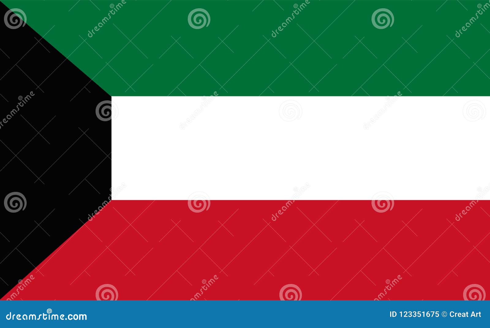 Kuwait Flag Illustration. Futuristic Kuwaiti Flag Graphic With Abstract ...