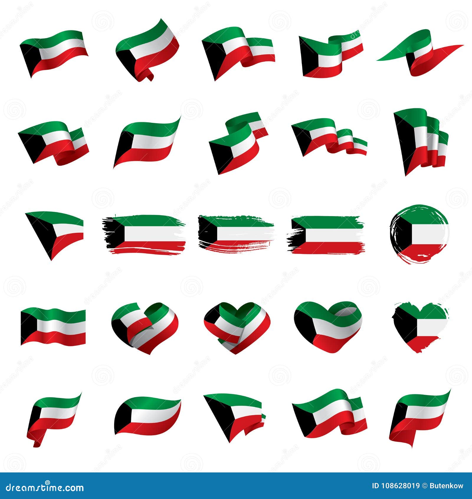 Kuwait Flag. Official Colors. Correct Proportion. Vector ...