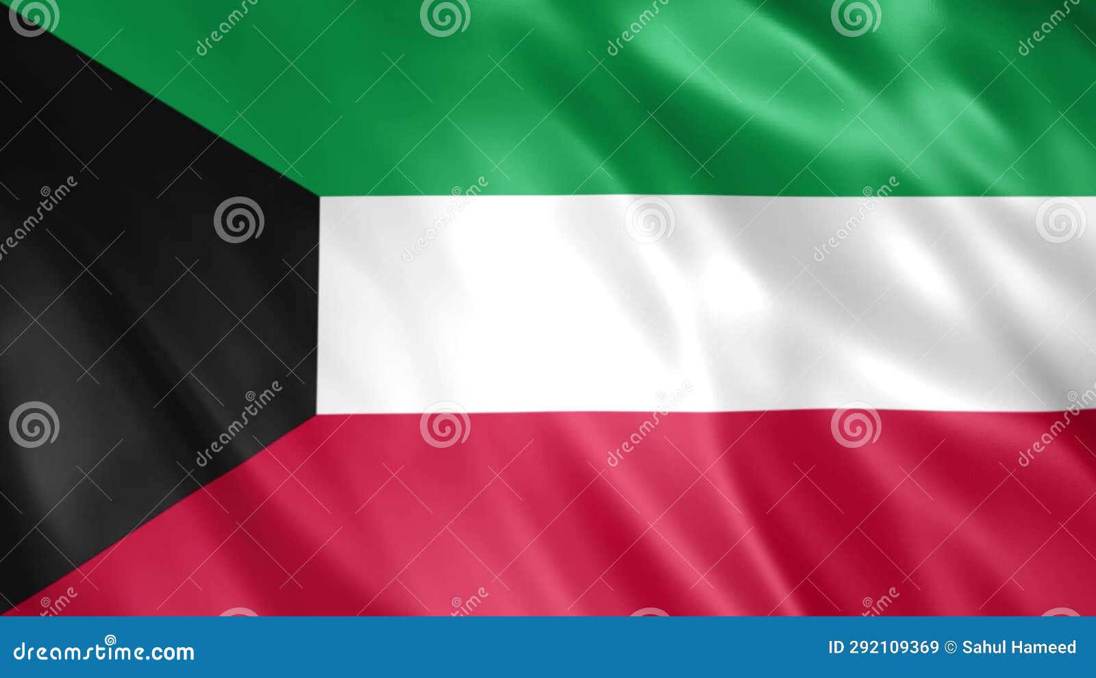 Kuwait Flag Video Animation with Seamless Loop Stock Video - Video of ...