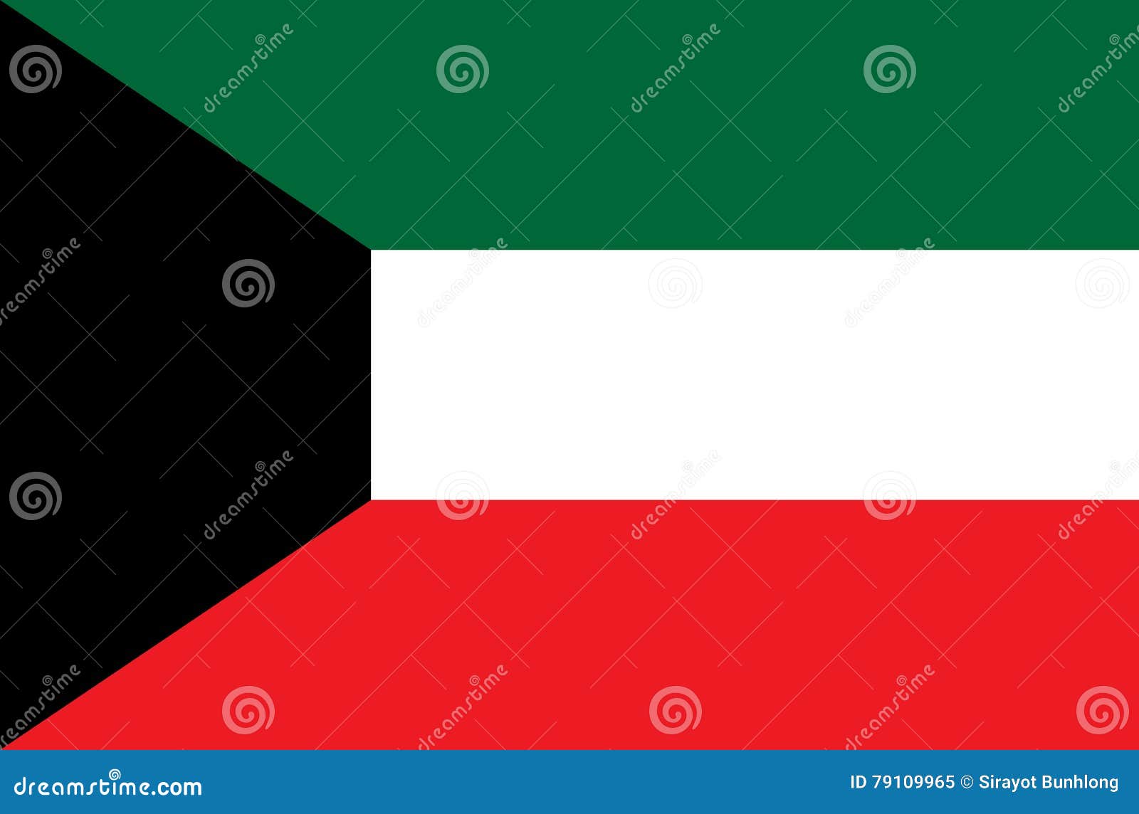 Kuwait Flagga Vertor Och Illustration Vektor Illustrationer - Illustration av kuwaiti, diagram ...