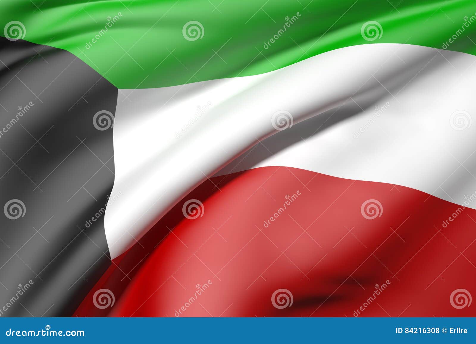 Kuwait-Flagge stock abbildung. Illustration von symbol - 84216308