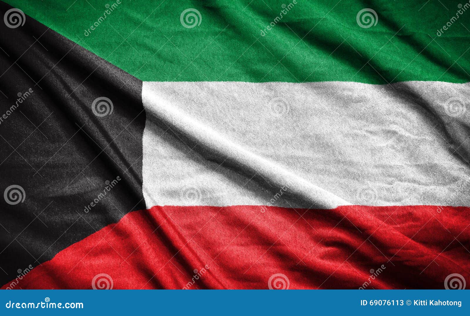 Kuwait-Flagge Flagge Auf Hintergrund Stock Abbildung - Illustration von ...