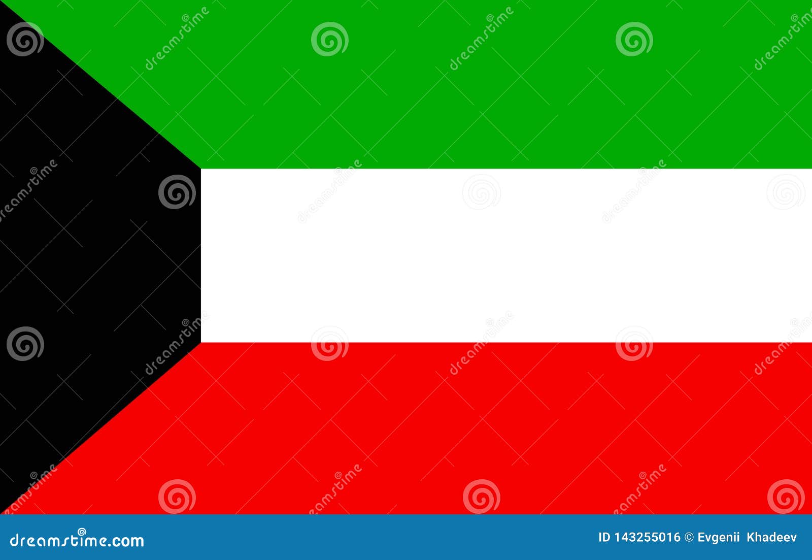 Kuwait-Flagge, Kuwait-Flaggenillustration, Kuwait-Flaggenbild, Kuwait ...