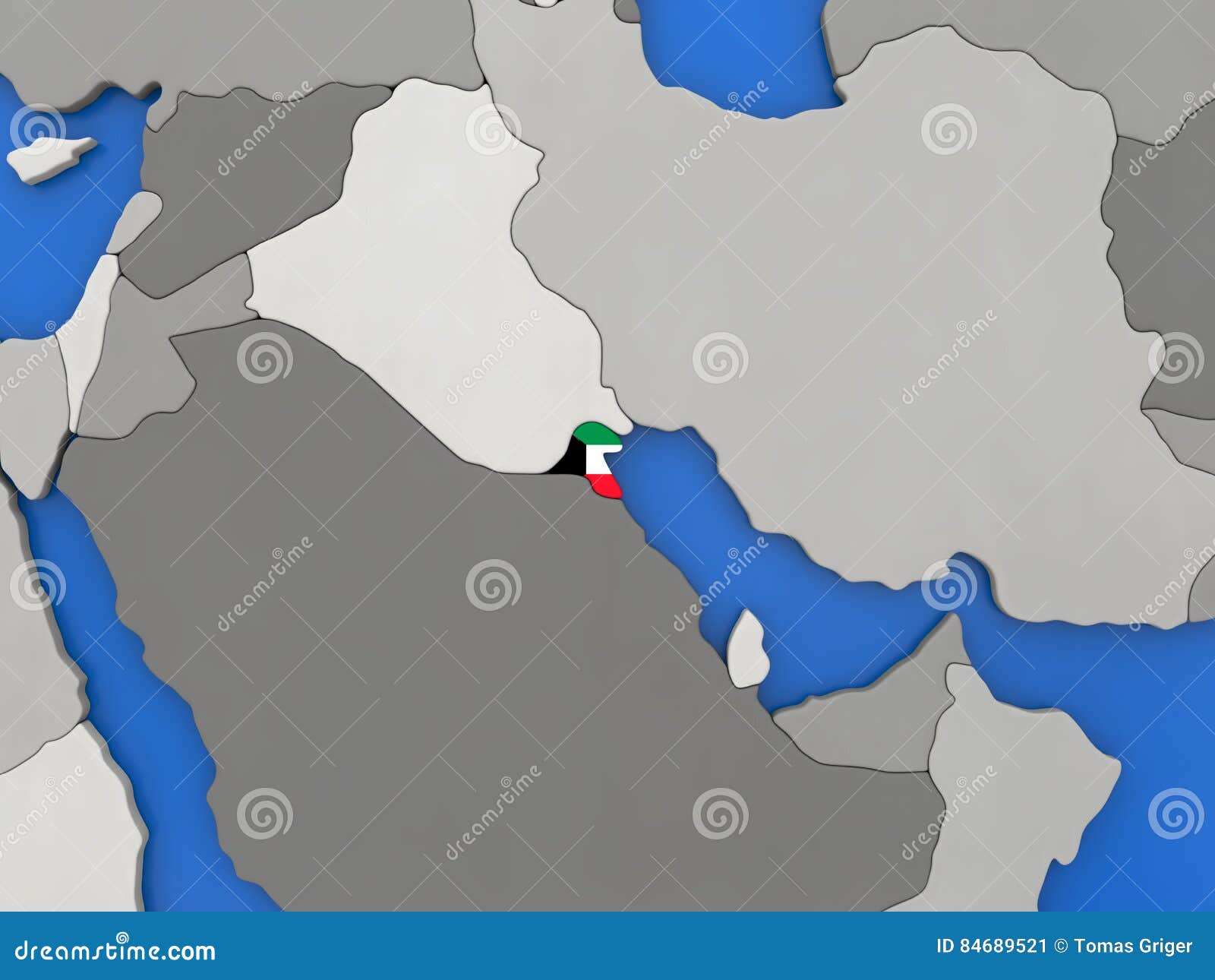 Kuwait on globe stock illustration. Illustration of symbol - 84689521