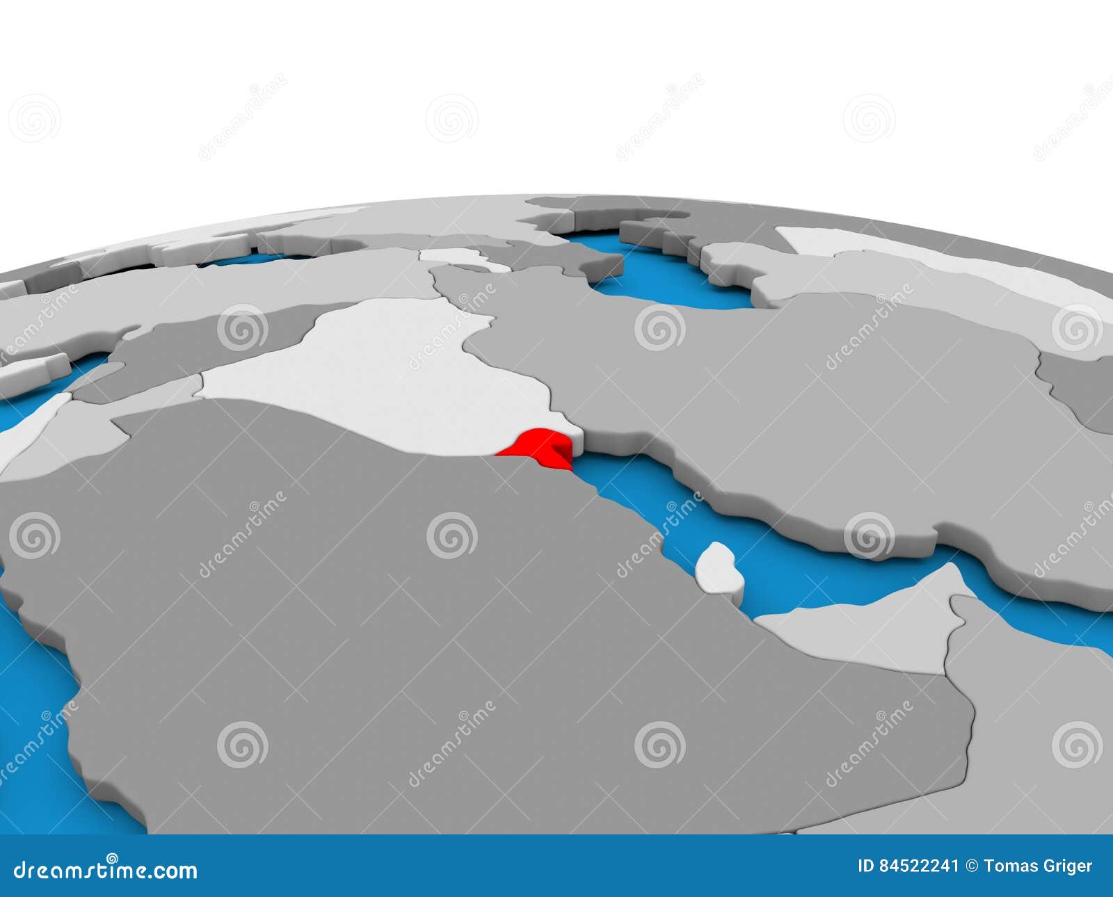 Kuwait on globe in red stock illustration. Illustration of state - 84522241