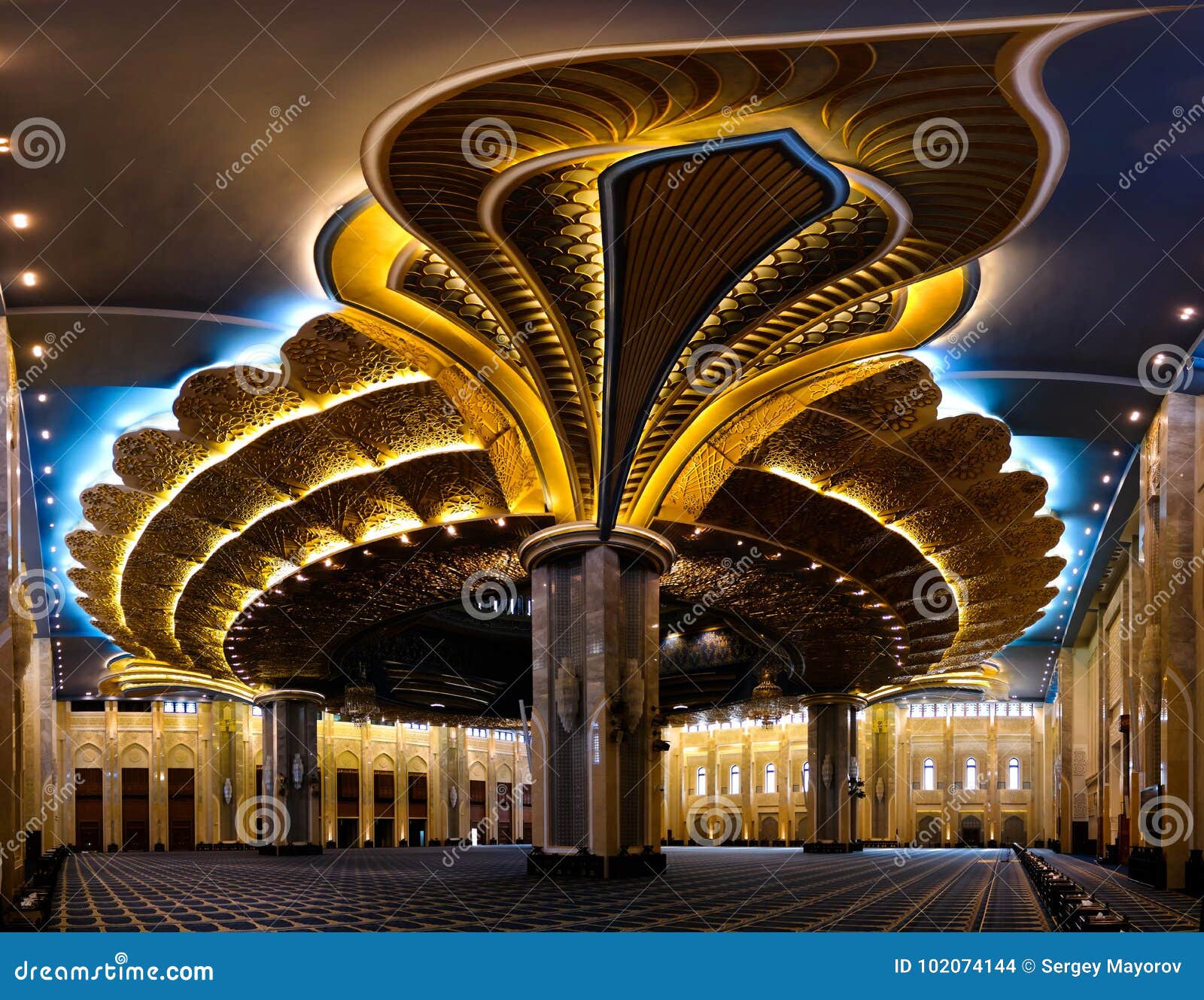 Kuwait Grand Mosque Interior, Kuwait-city, Kuwait Editorial Stock Image ...