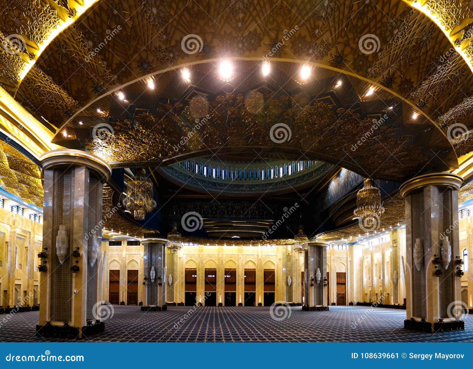 Kuwait Grand Mosque Interior, Kuwait-city, Kuwait Stock Image - Image ...