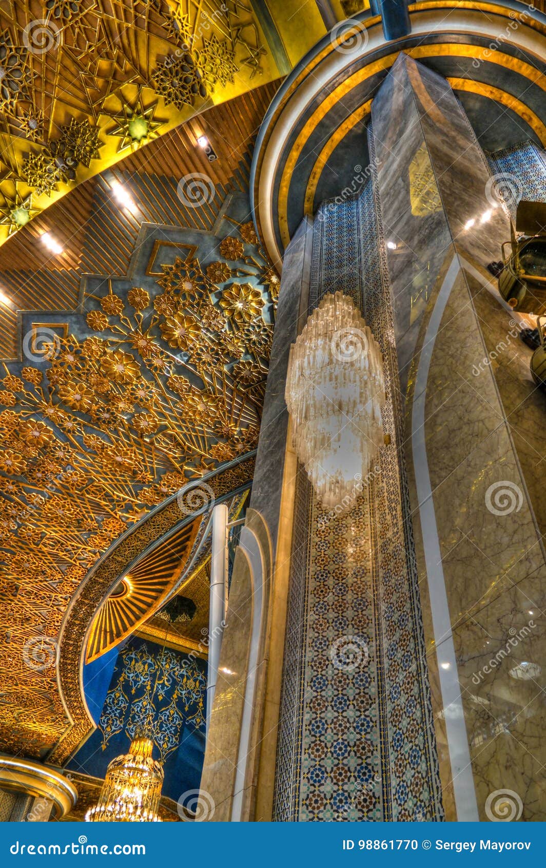Kuwait Grand Mosque Interior, Kuwait-city, Kuwait Stock Photo - Image ...