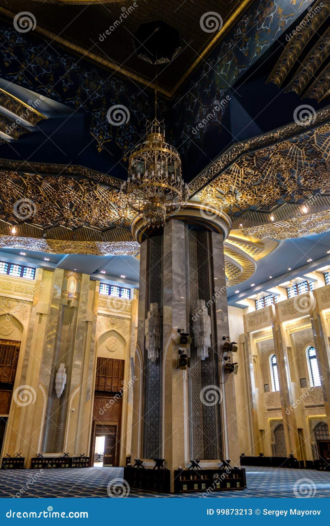 Kuwait Grand Mosque Interior, Kuwait-city, Kuwait Editorial Stock Photo ...