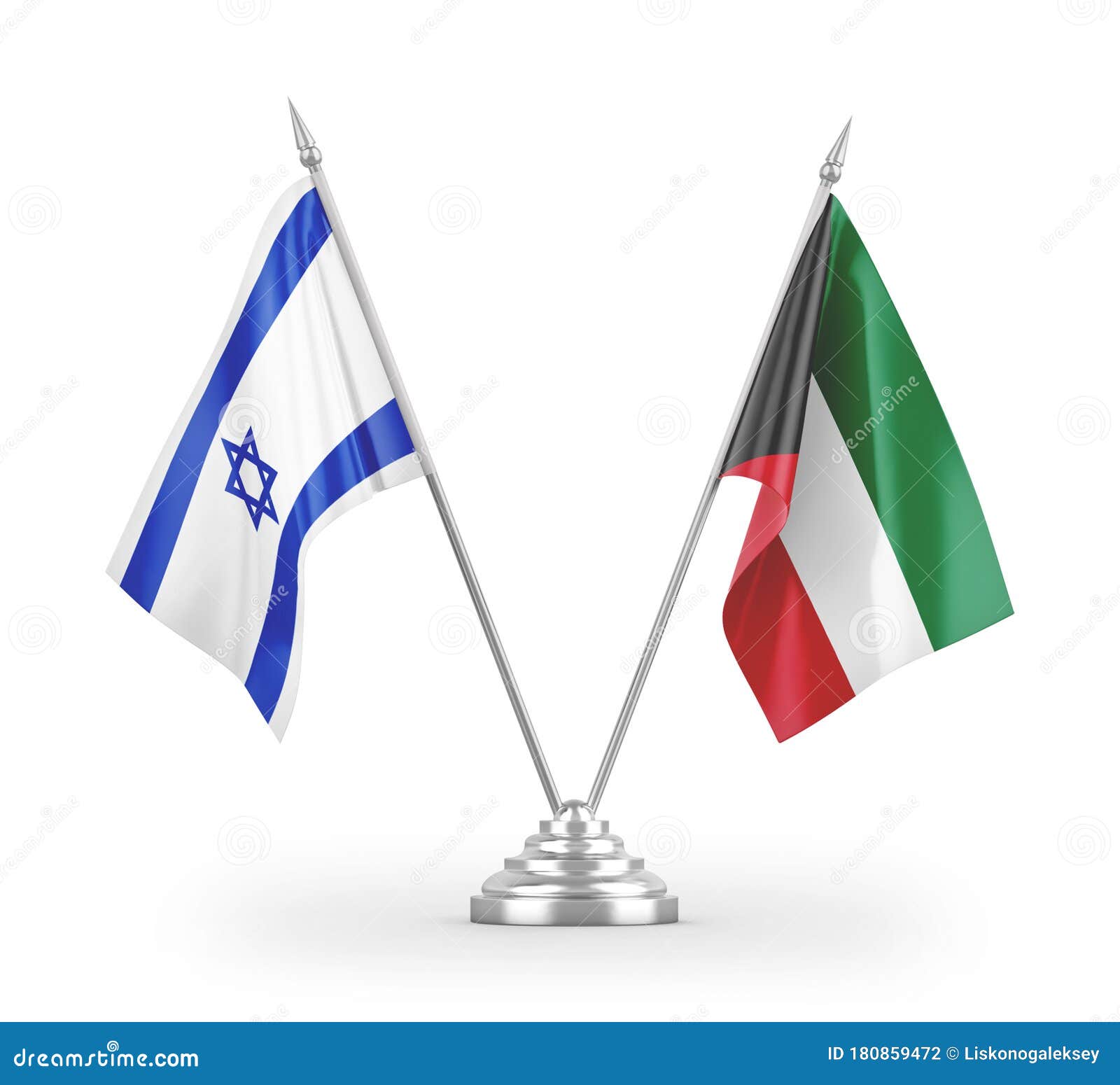 Kuwait And Israel Flags Together Paper Texture Illustration Royalty ...