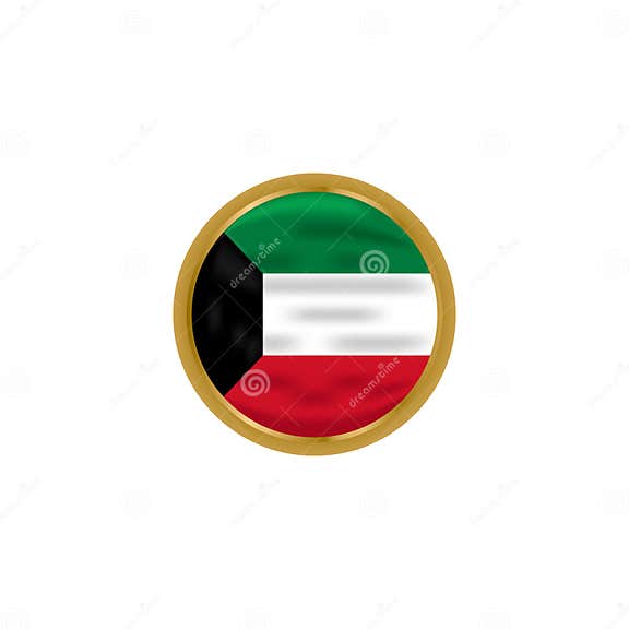 Kuwait Lapel Pin Badge Design Vector Stock Vector - Illustration of ...
