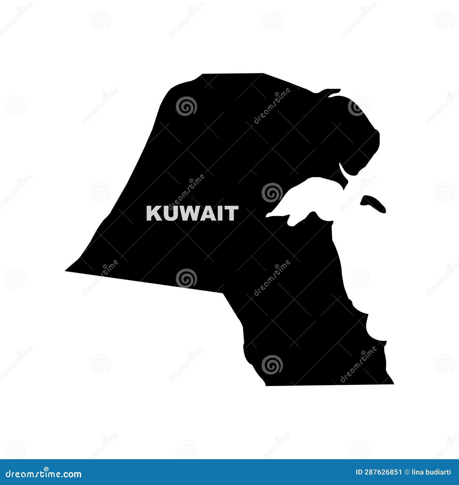 KUWAIT map icon stock vector. Illustration of geography - 287626851