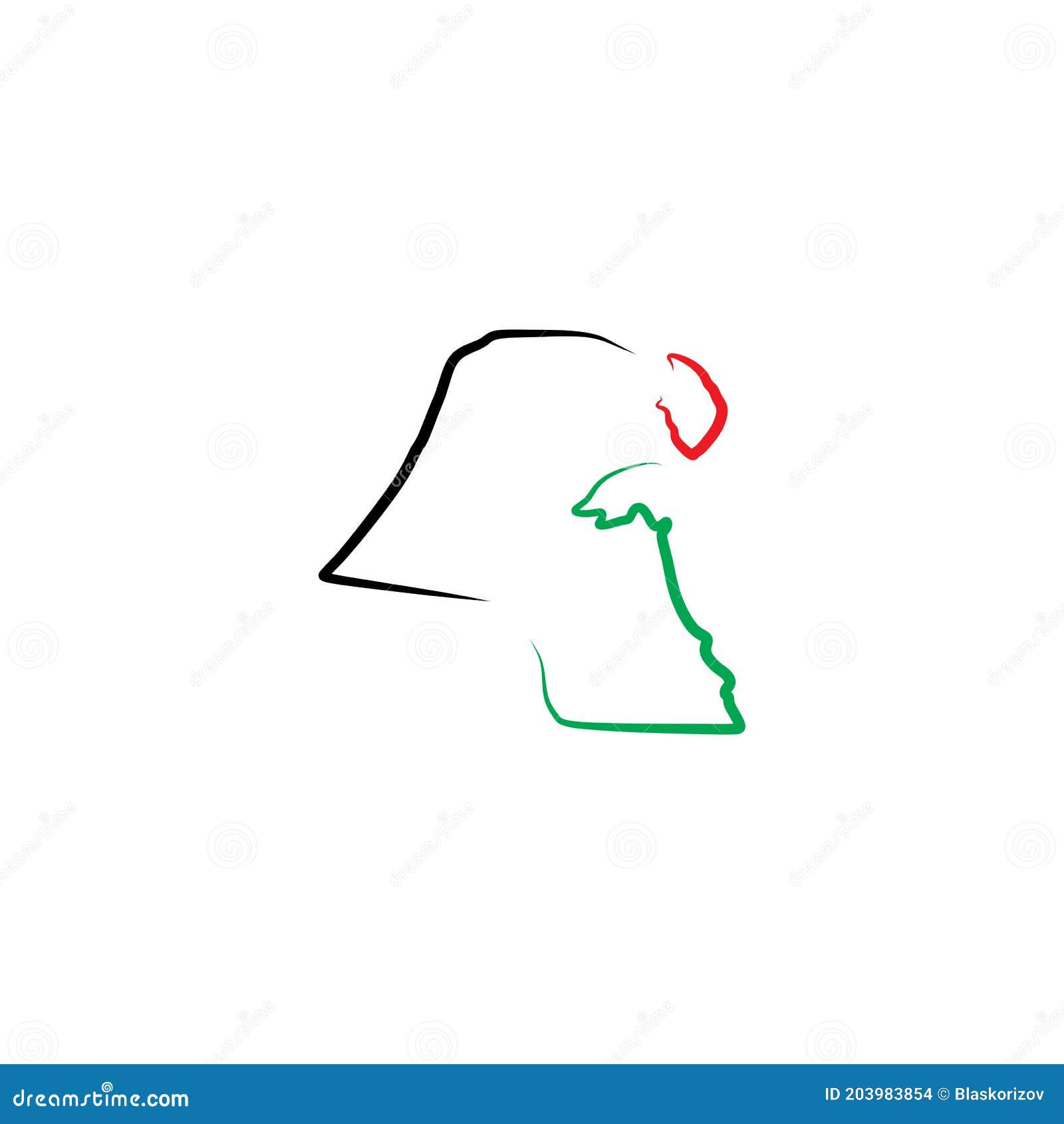 Kuwait Map Logo Icon Vector Symbol Element | CartoonDealer.com #203983854
