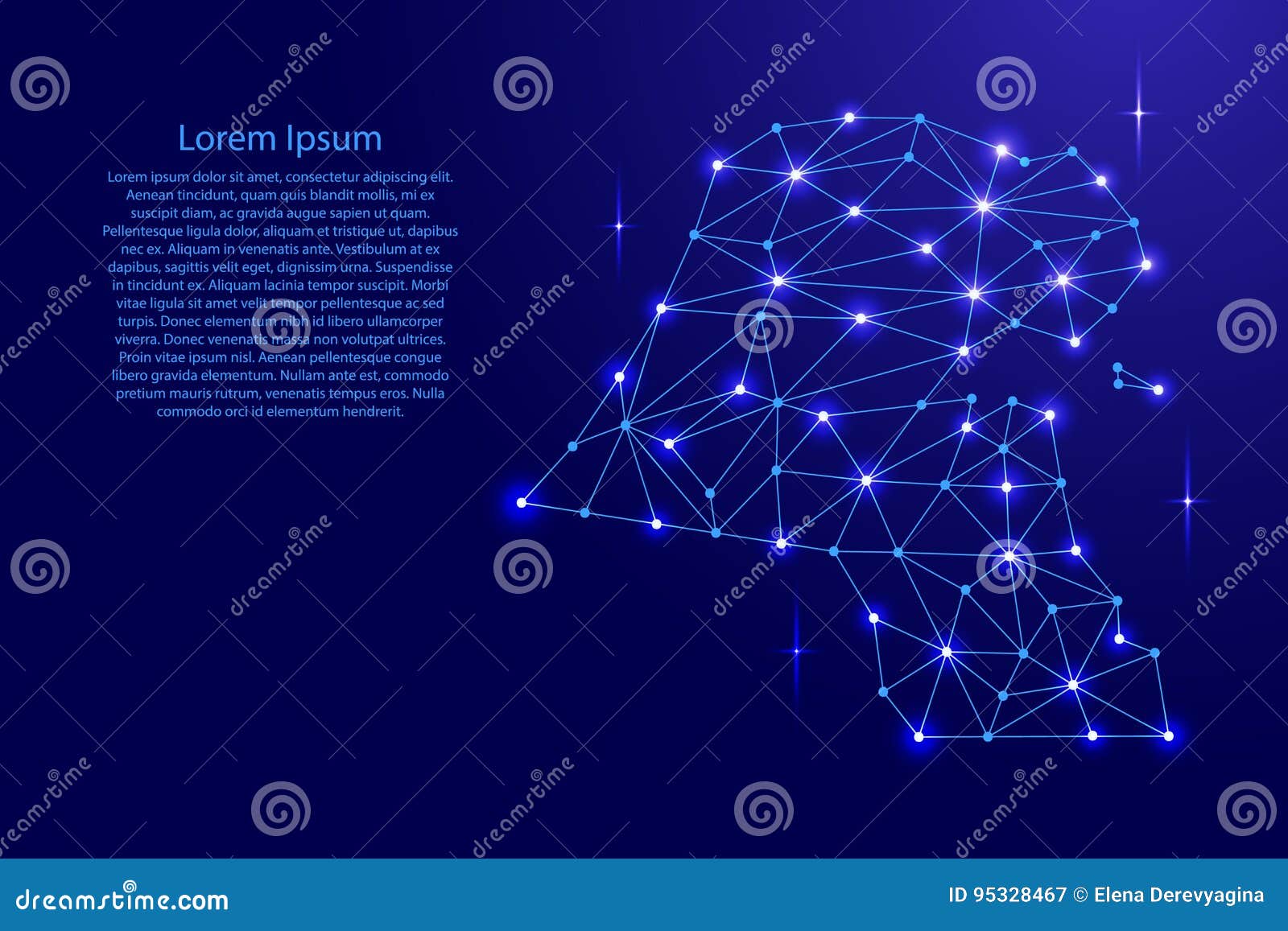 Kuwait Network Map. Vector Illustration | CartoonDealer.com #92820634