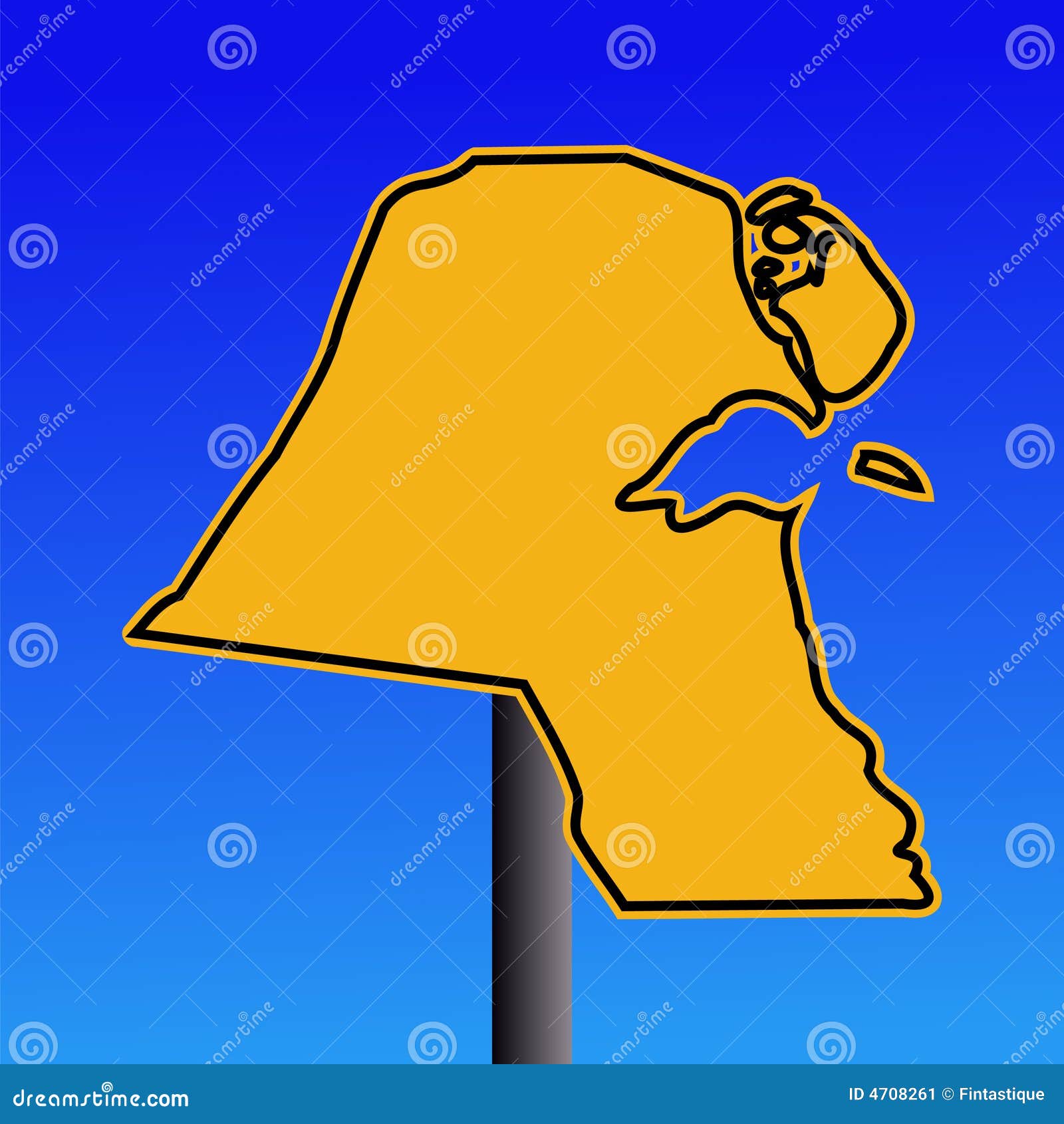 Blank Map Of Kuwait. Governorates Of Kuwait Map. High Detailed Vector ...