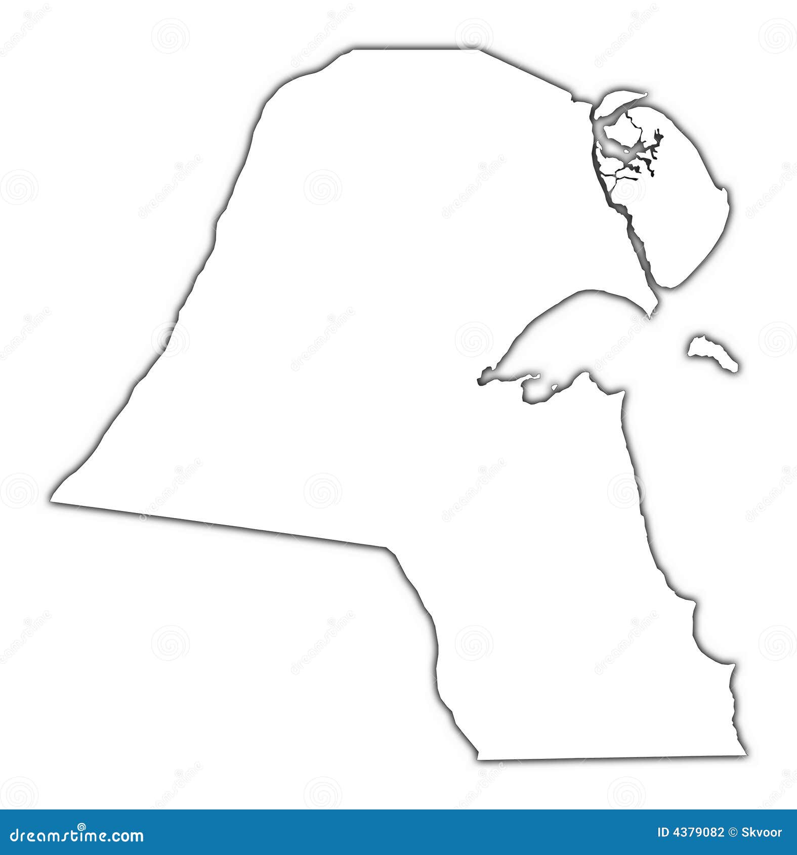 Kuwait Map Outline